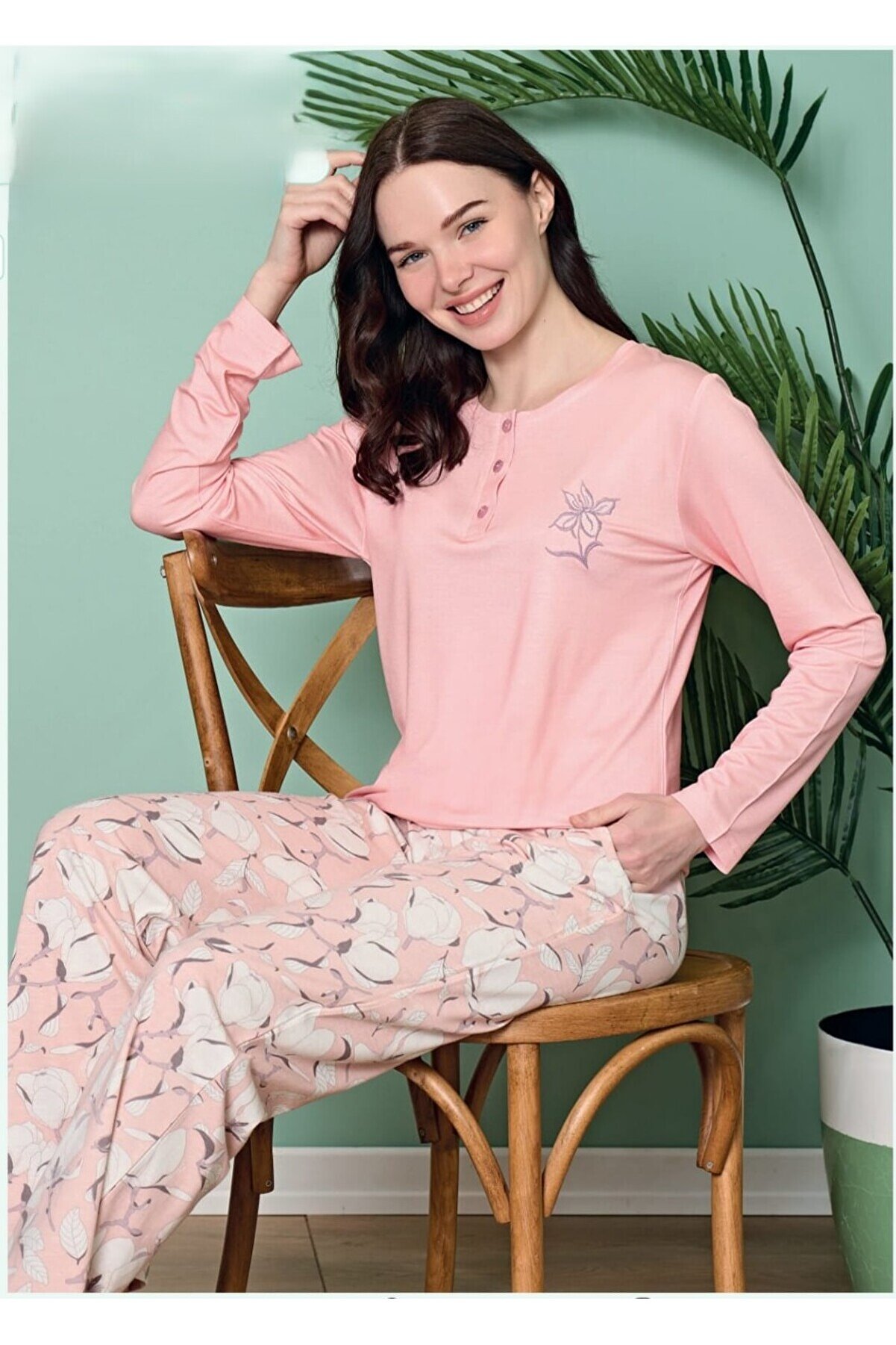 Over Sleep by Poleren OVER SLEEP MODAL POLEREN PEMBE PİJAMA TAKIM 1809 ...