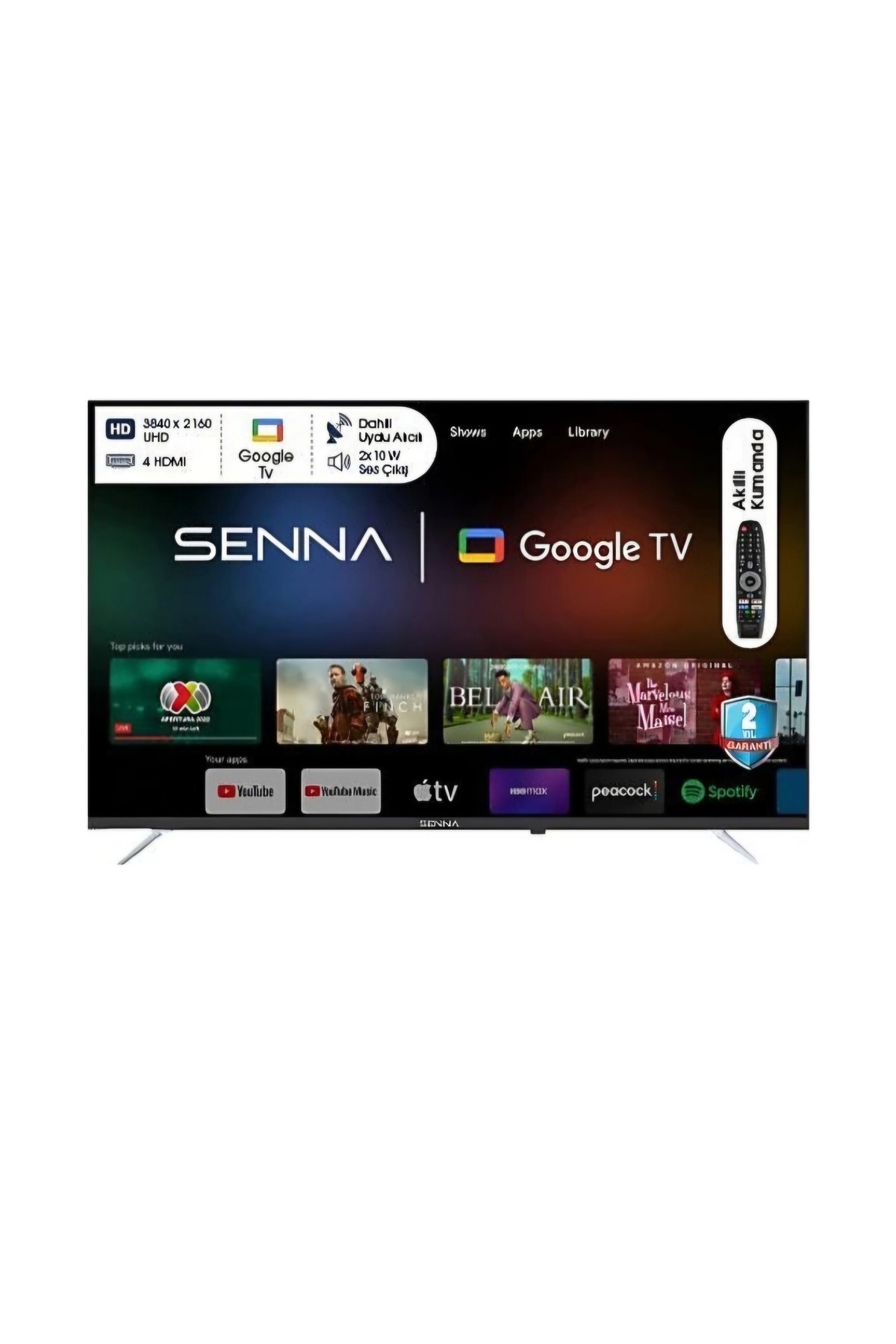 senna 50SNF9000U 4K Ultra HD 50" 127 Ekran Uydu Alıcılı Google Smart LED TV - Fiyatı, Yorumları