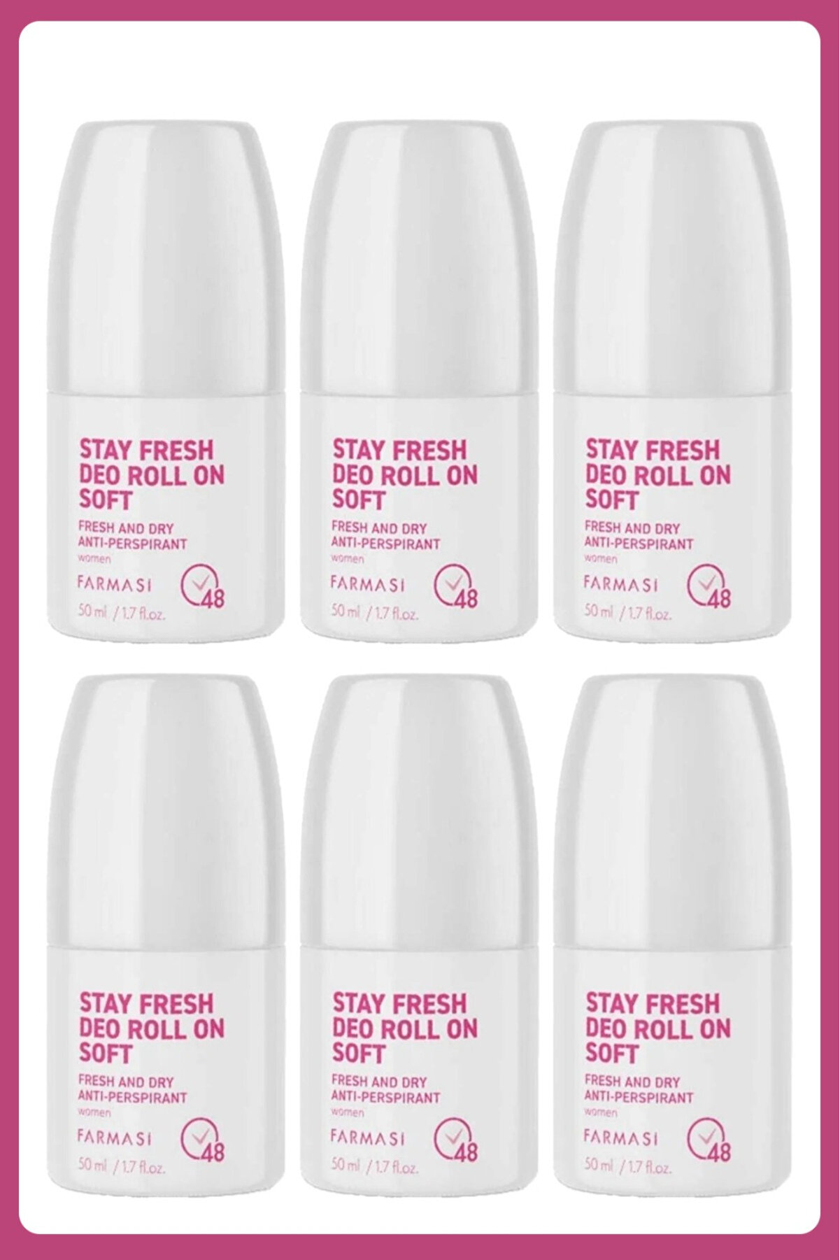 Farmasi Stay Fresh Deo Roll On Soft 50 Ml Kadın 6 Adet - Fiyatı, Yorumları