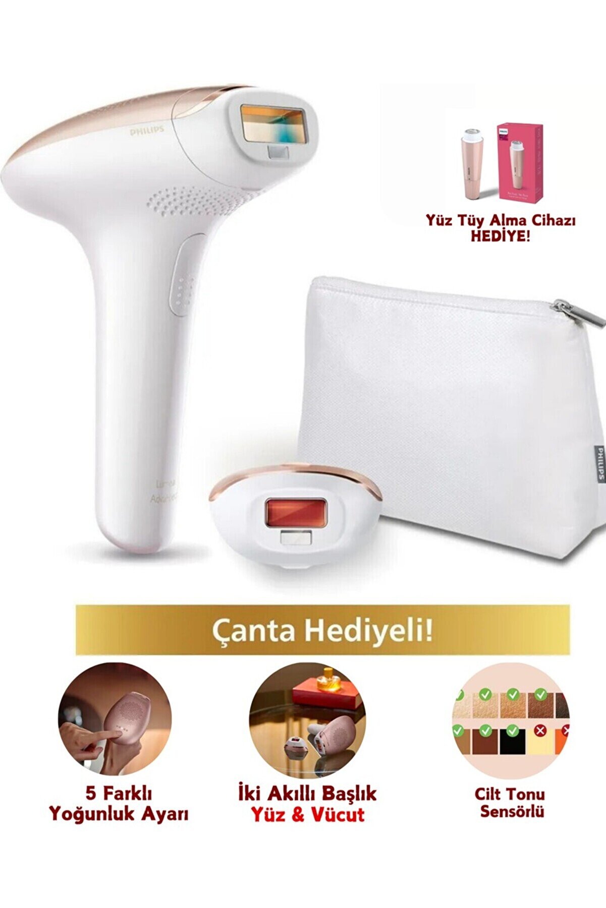 Philips Lumea Advanced Ipl Lazer Epilasyon Cihazı, 250,000 Atm, 5 ...