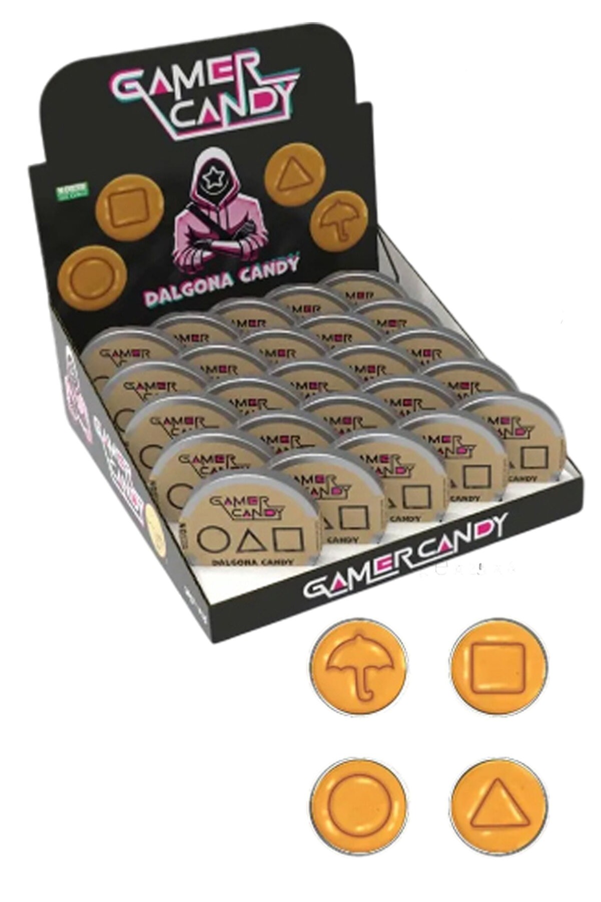 Squid Gamer Candy Squid Game Dalgona Şeker 20gr 25 li Paket - Fiyatı ...