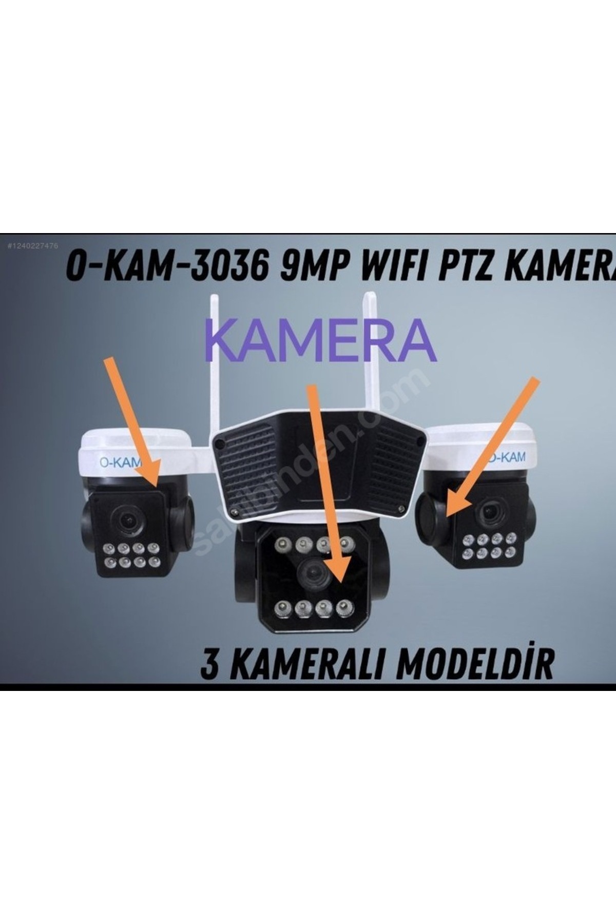 O-KAM Okam 3036 Pro, 9mp, Wifi, 3 Lens, Akıllı Kamera, Yapay Zeka ...