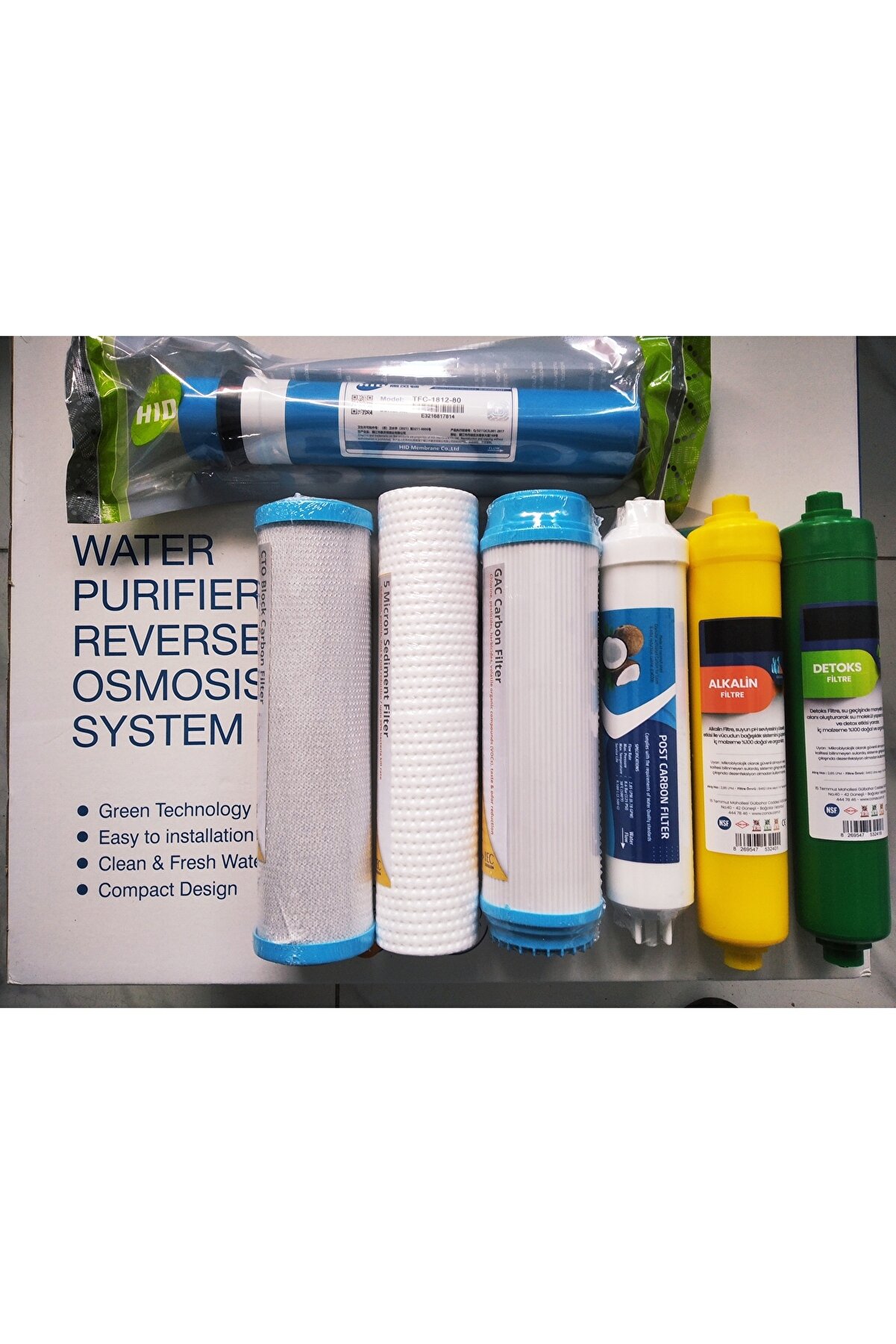 SS WATER FİLTER 9.5 Inç 1 Ec0 7 Aşama Marka Su Arıtma Cihazı Filtresi ...