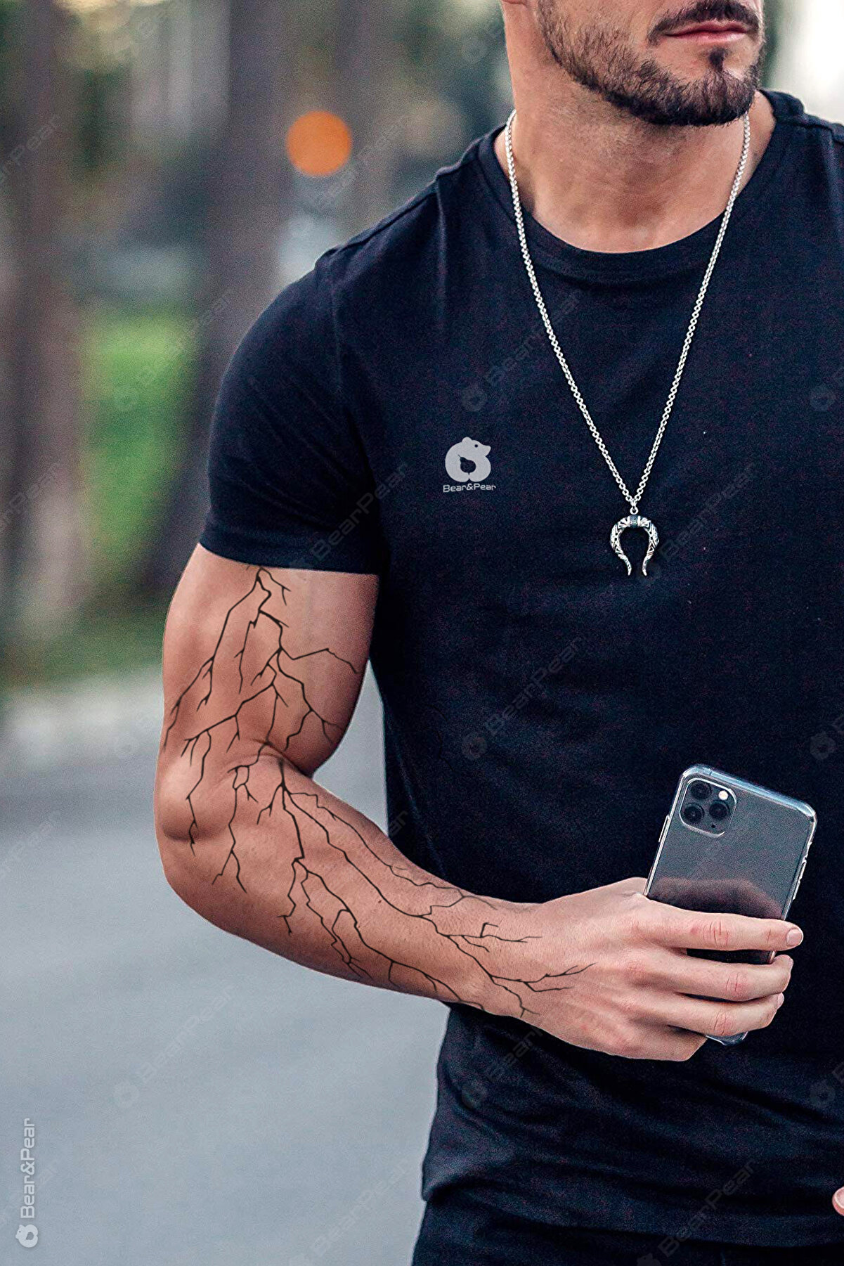 BP Tattoo Şimşek Dövmesi Kol Kaplama Geçici Yıldırım Dövmesi Thunder ...