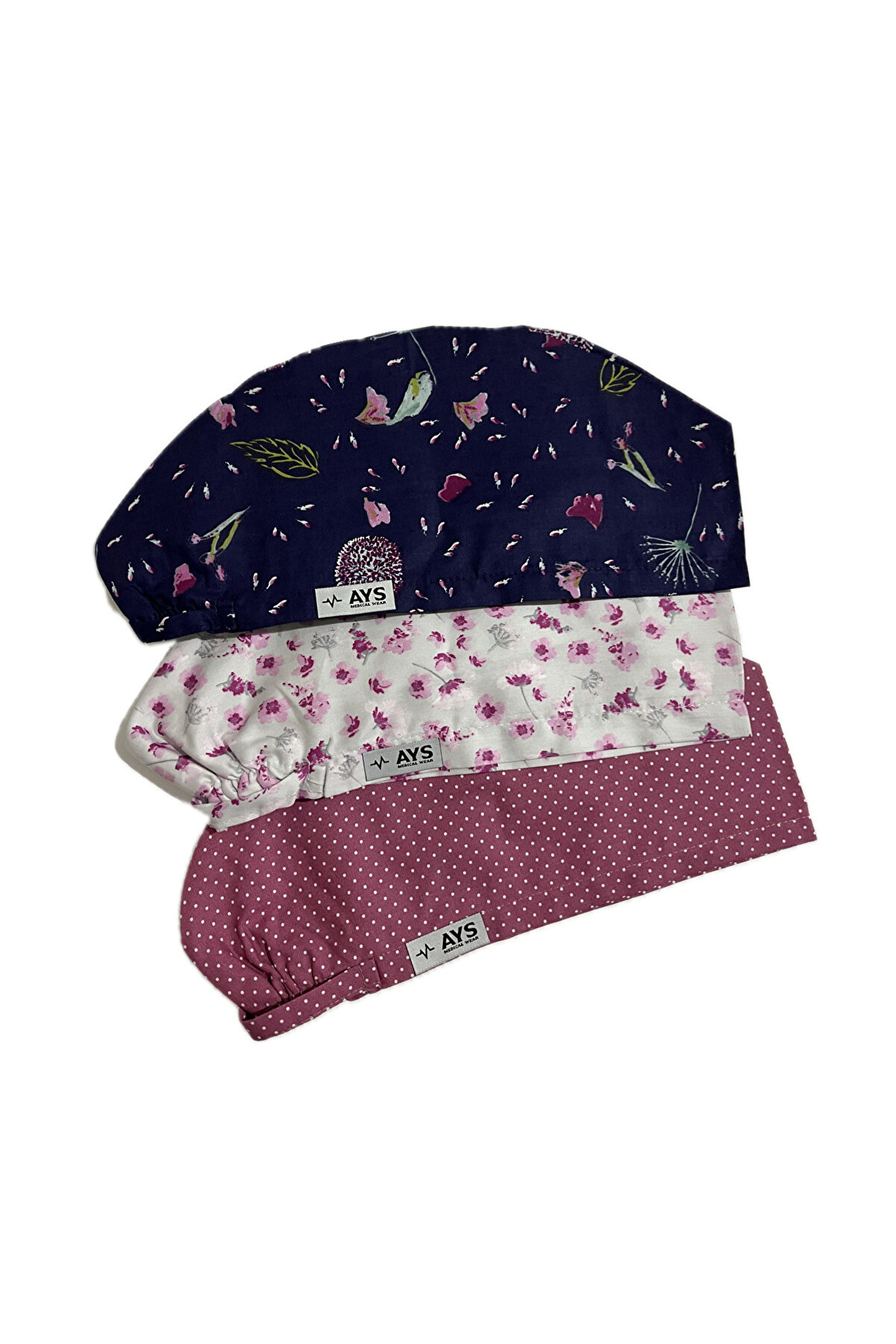 AYS 3'lü Tonlar Geniş Kalıp Cerrahi Medikal Bone Doktor Hemşire Bonesi ...