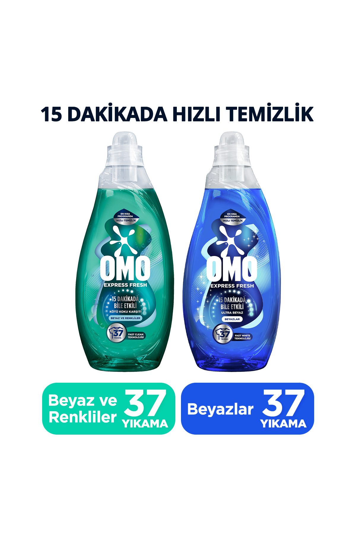 Omo Express Fresh Ultra Beyaz Sıvı Deterjan 1480ml x1 Kötü Koku Karşıtı ...