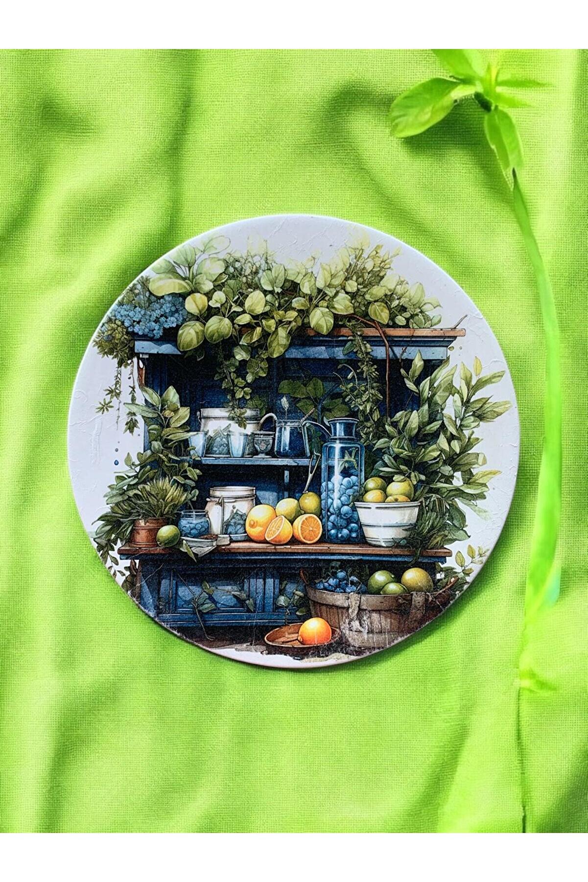 unique florya Limon Bahçesi Duvar Tabağı Duvar Süsü Dekoratif Tabak ...