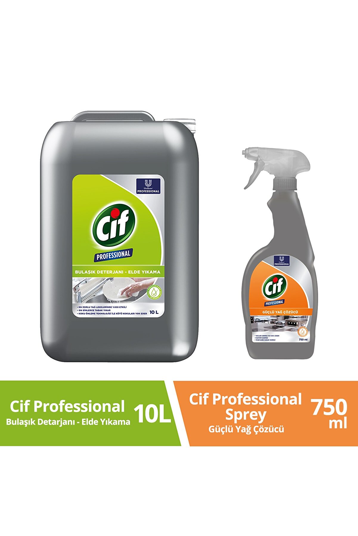 Cif Professional Bulaşık Deterjanı Elde Yıkama 10l+ Professional Sprey ...