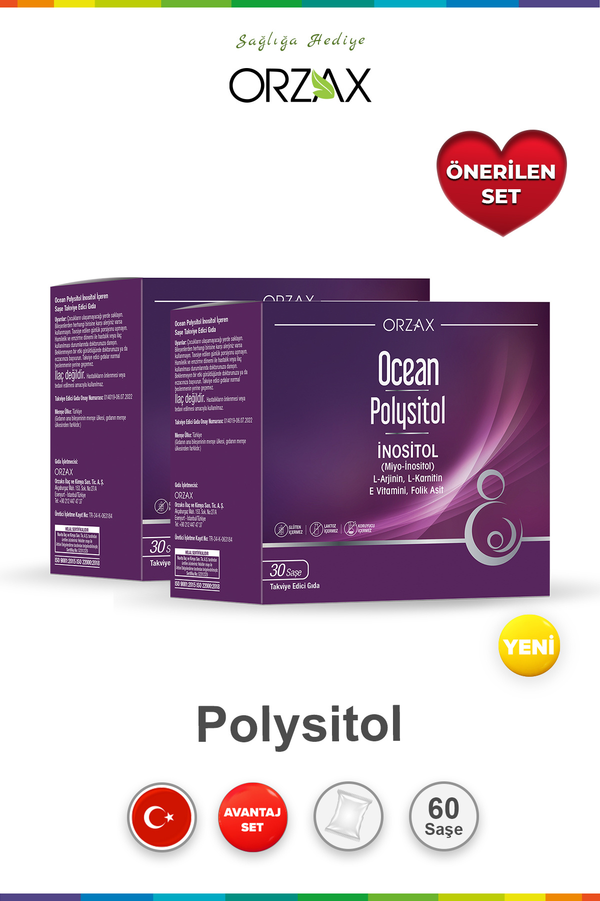 Orzax Ocean Polysitol 30 Saşe - Folik Asit 400 µg (2 adet) - Fiyatı ...