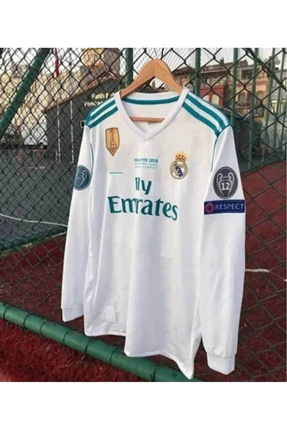 BARBITOS Real-madrid C.ronaldo yetişkin beyaz uzun kol cardiff finali ...