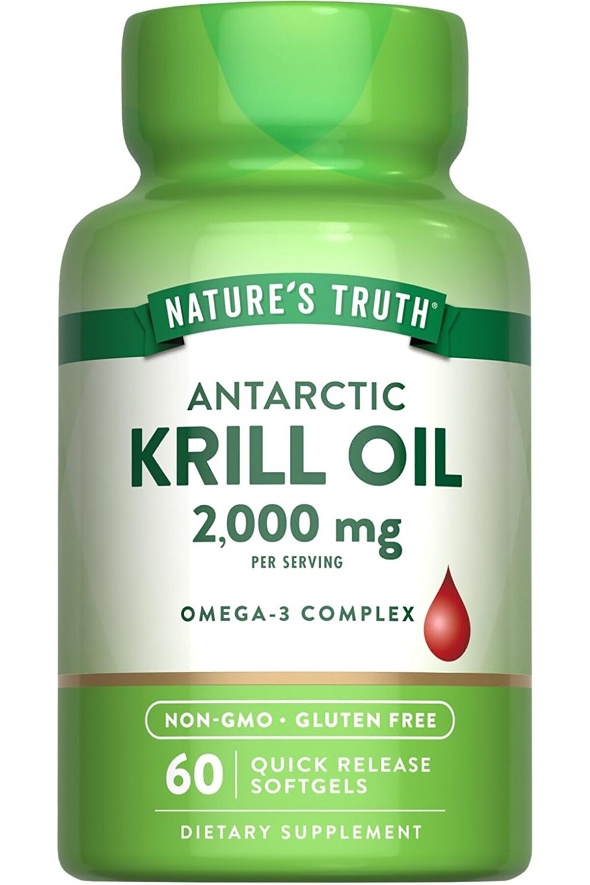 Natures Truth Nature's Truth, Antarctic Krill Oil Omega Astaxanthin 2,000 mg, 60 Quick Softgels ...