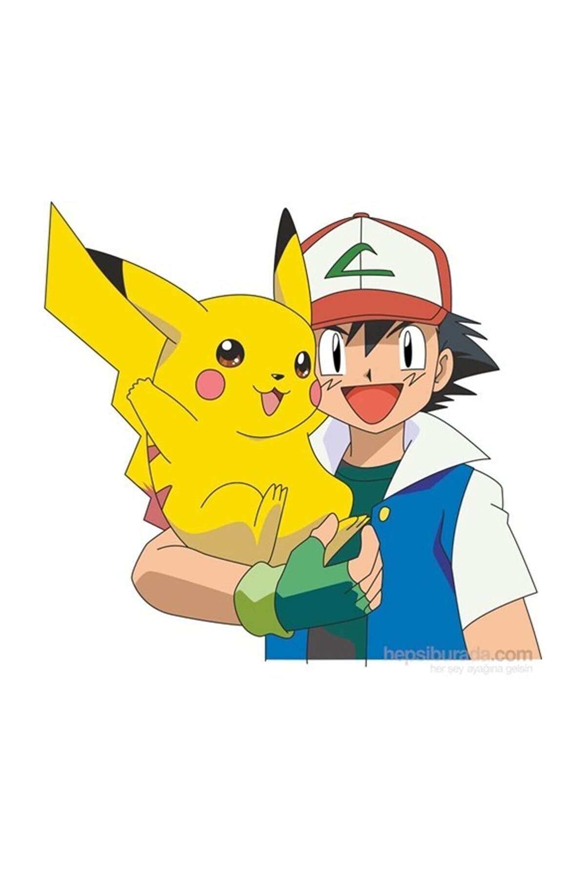Sticker Sepetim Pokemon Ash And Pikachu Hug Dekoratif Duvar Sticker ...