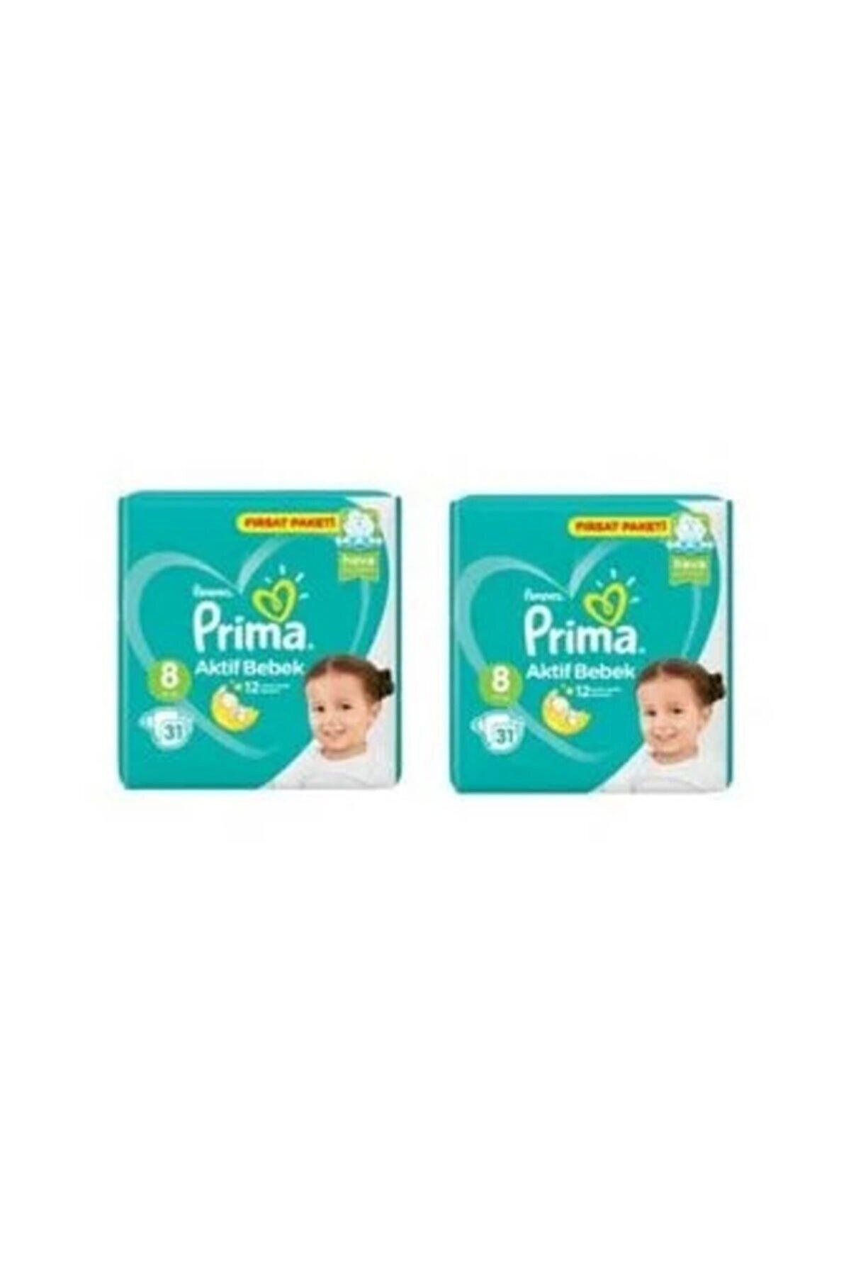 Prima Pampers Bebek Bezi Aktif Bebek 8 Beden 31 Li X 2 Adet Fiyatı ...