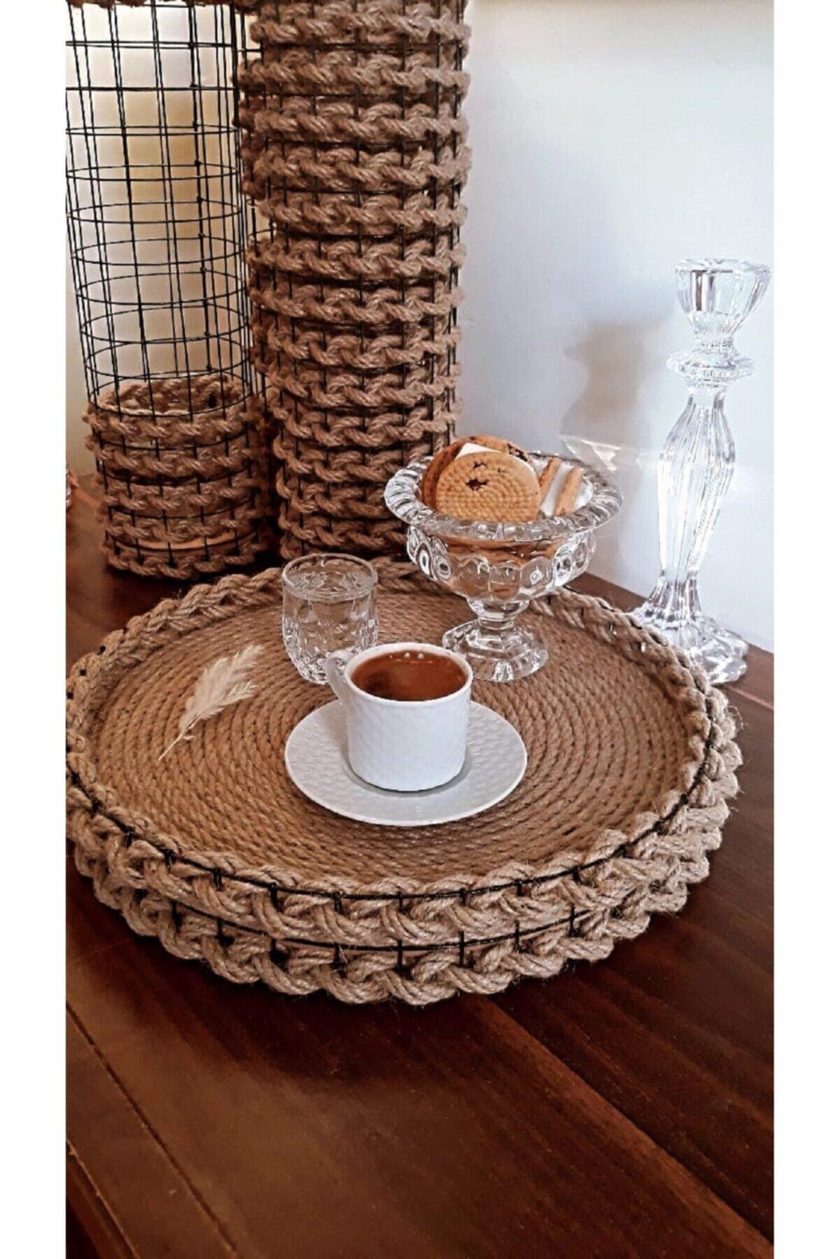 Egindra Hasır Tepsi / Dekoratif Tepsi / Çay Tepsisi / Kahve Tepsisi ...