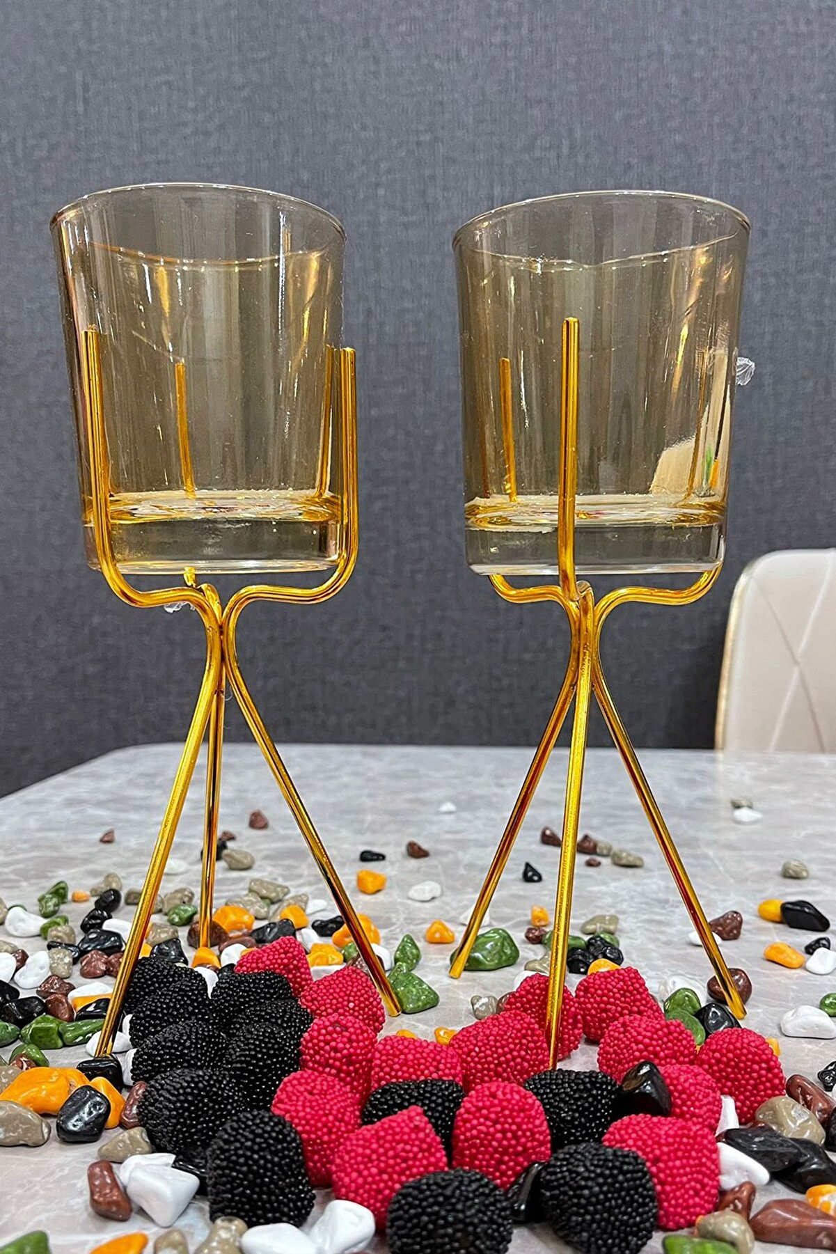 ASYA BAZAAR 2'li Lüx Metal Ayaklı Cam Saksı Mumluk Asyabzr Fiyatı ...