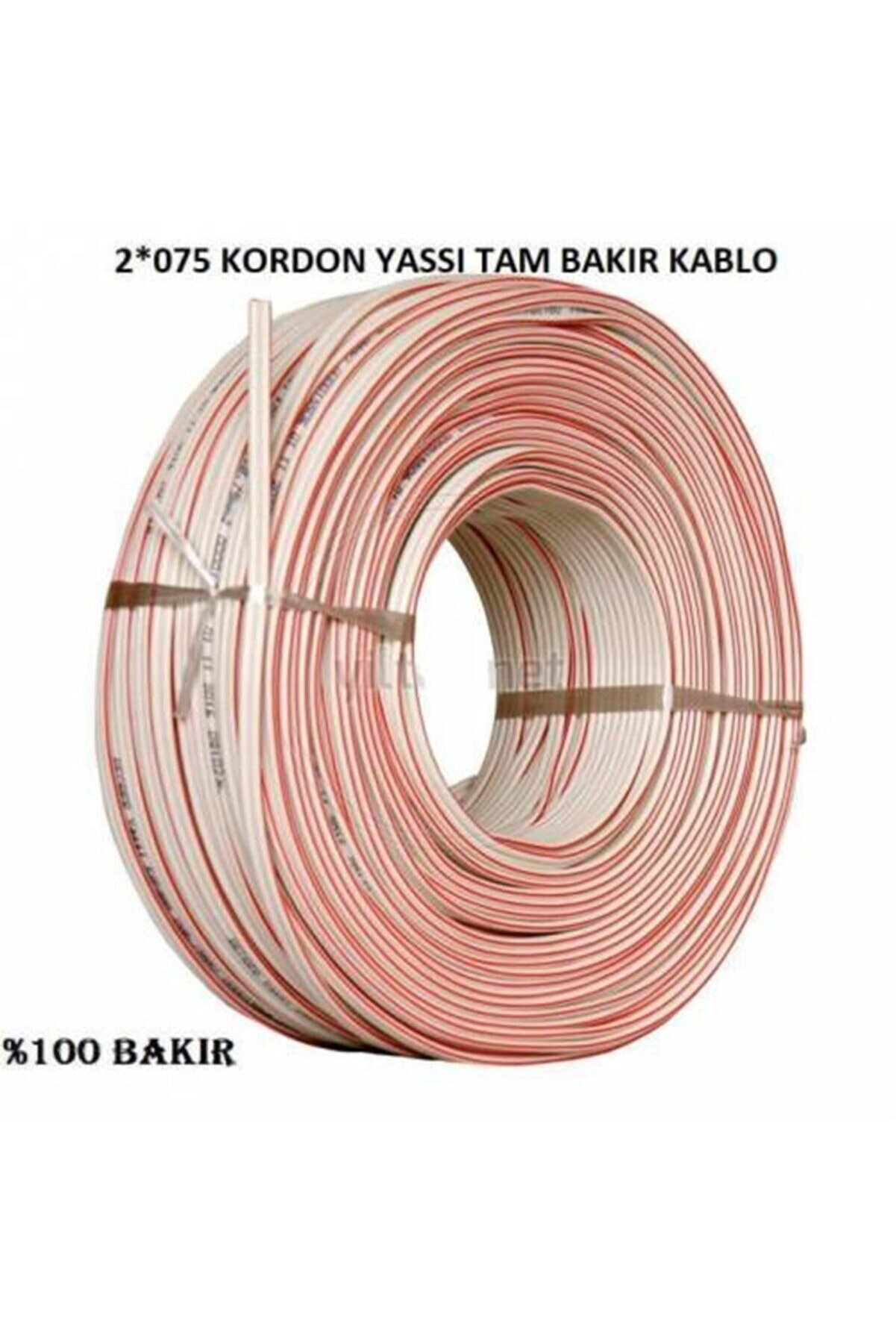 Koç 2x0,75 Kordon Yassı Kablo Tam Bakır Kablo Full Bakır Kablo =(1 ...