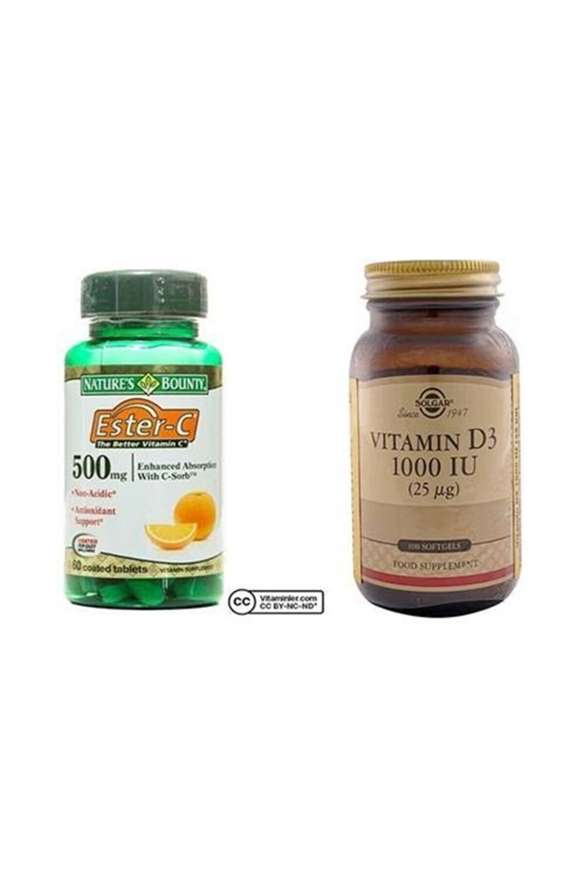 Solgar Natures Bounty Ester C 500 Mg 60 Tablet + D3 100 Tablet - Fiyatı, Yorumları