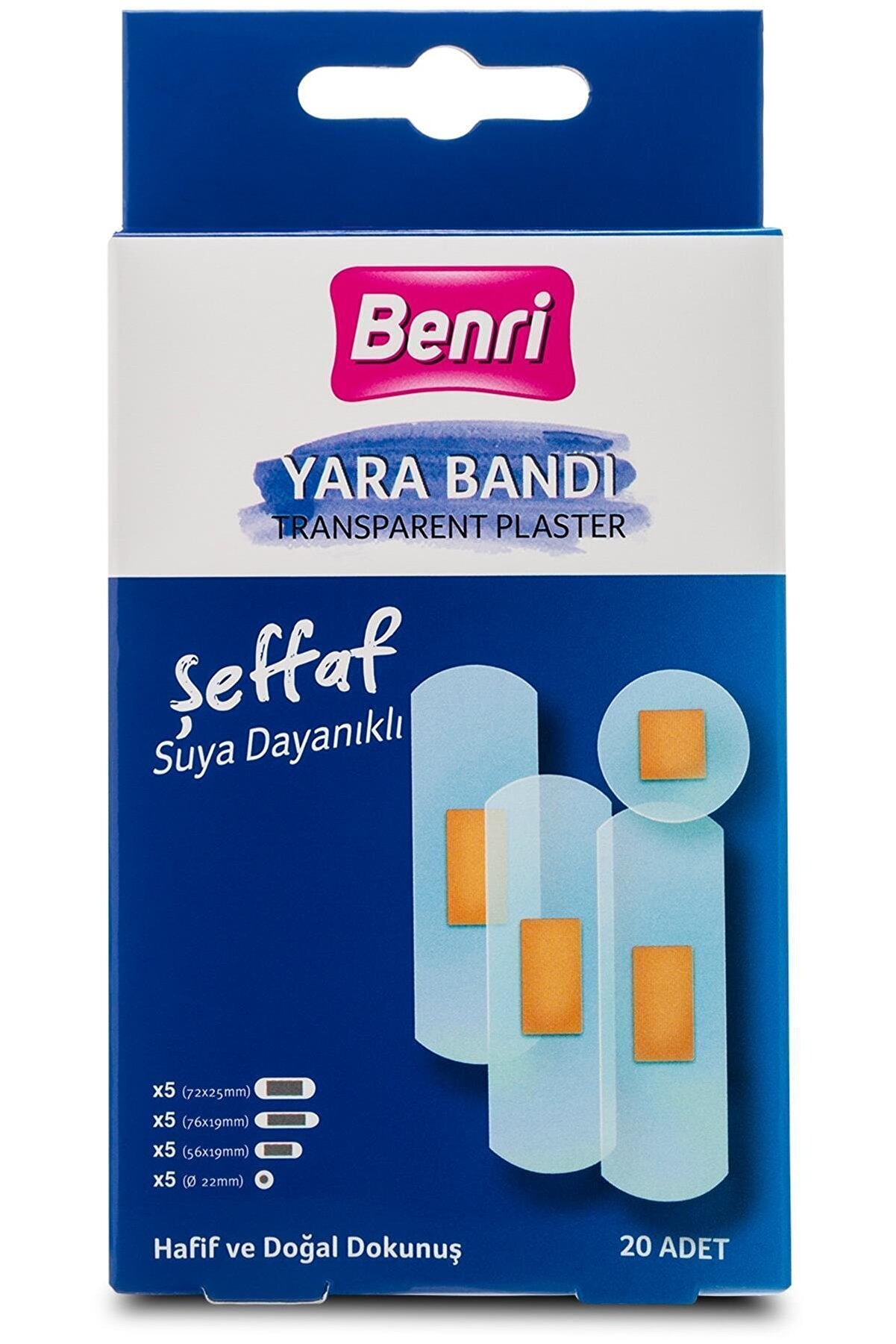 Benri Suya Dayanıklı Yara Bandı Şeffaf 20'li Fiyatı, Yorumları - Trendyol
