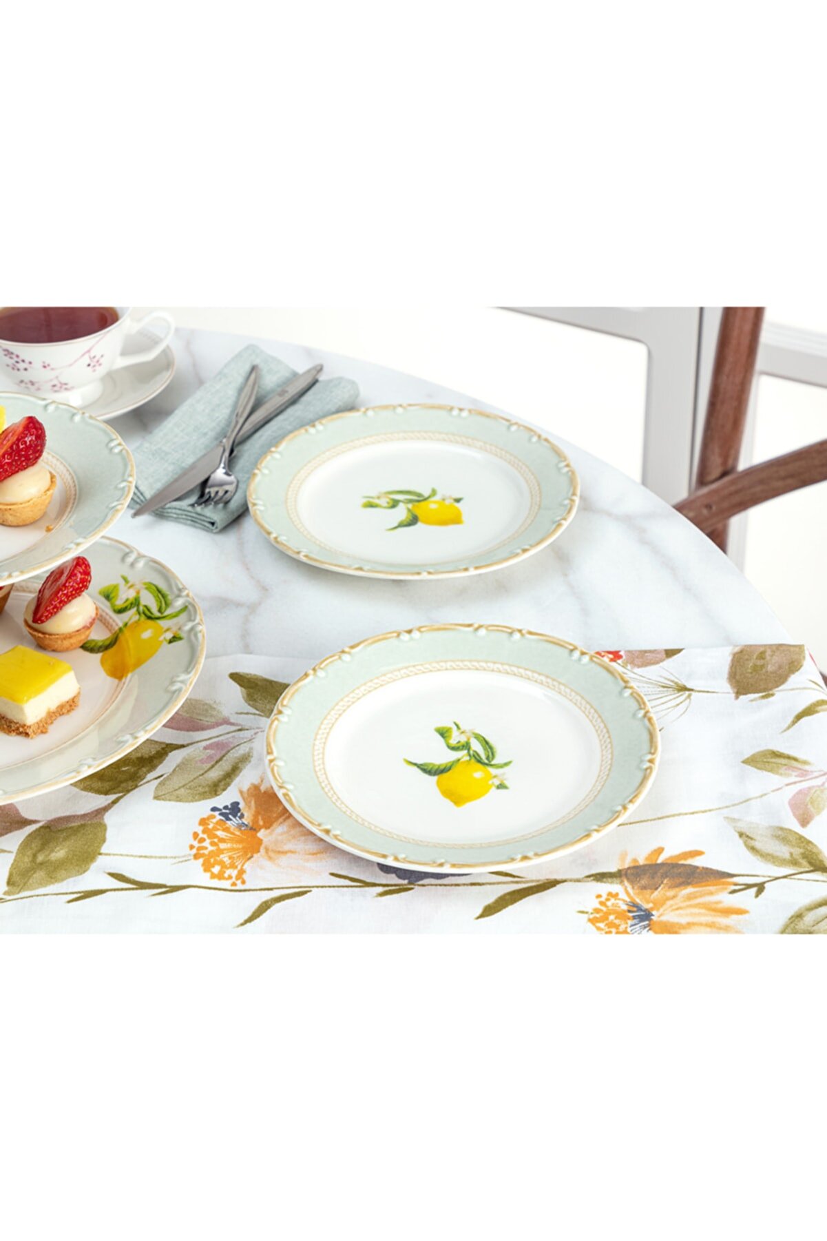 Madame Coco Limon Desenli 6'lı Pasta Tabağı Seti Fiyatı, Yorumları - Trendyol