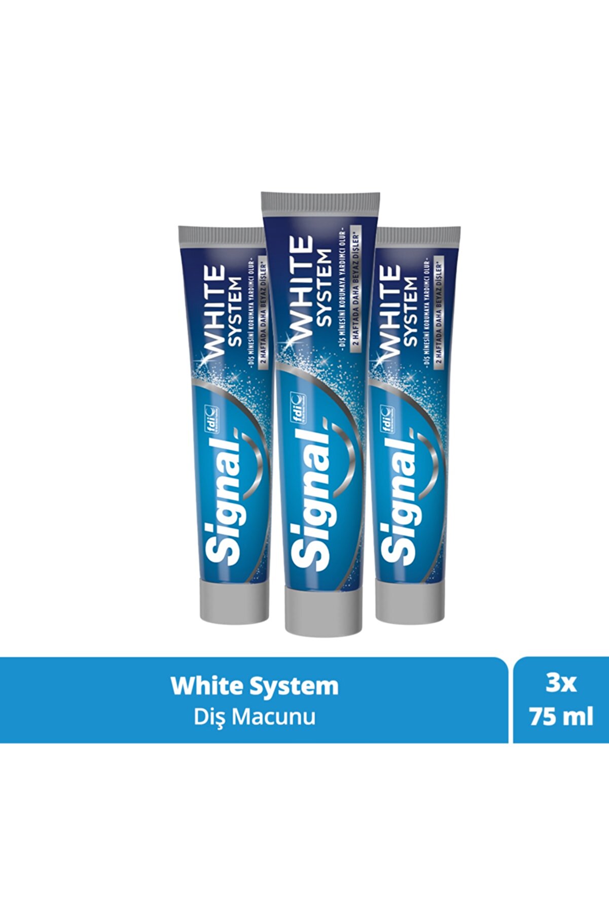 Signal White System Diş Macunu 2 Haftada Daha Beyaz Dişler 75 Ml X3 ...