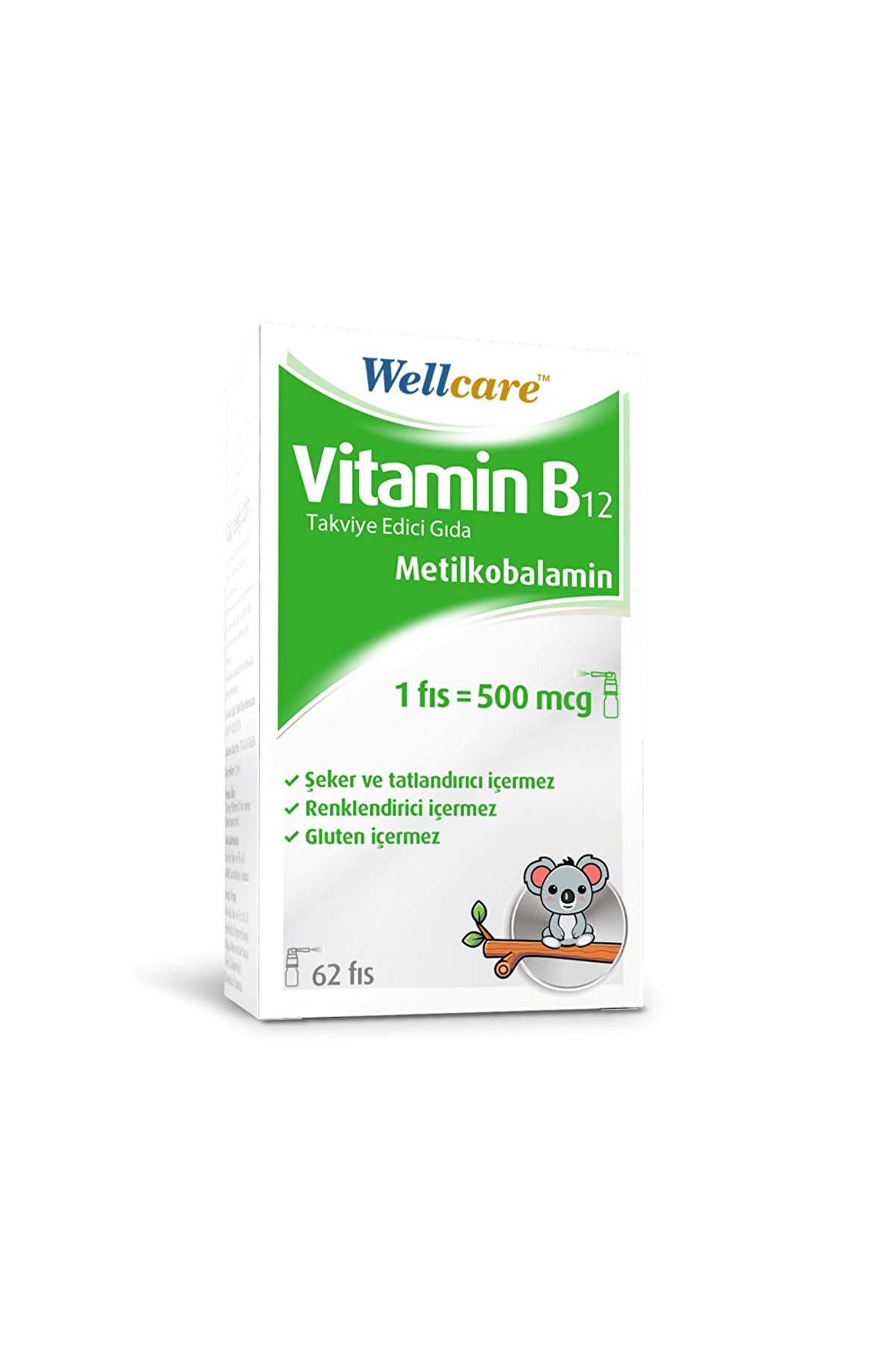 Wellcare Vitamin B12 Metilkobalamin 500 Mcg Dil Altı Sprey 5 Ml ...