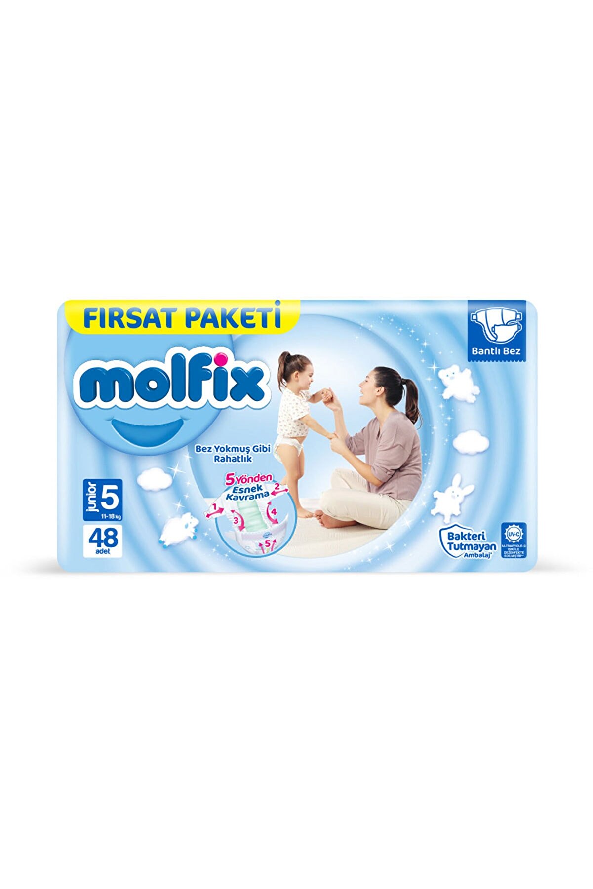 Molfix 5 Numara 48 Li Bebek Bezi 11-18 kg Fiyatı, Yorumları - Trendyol