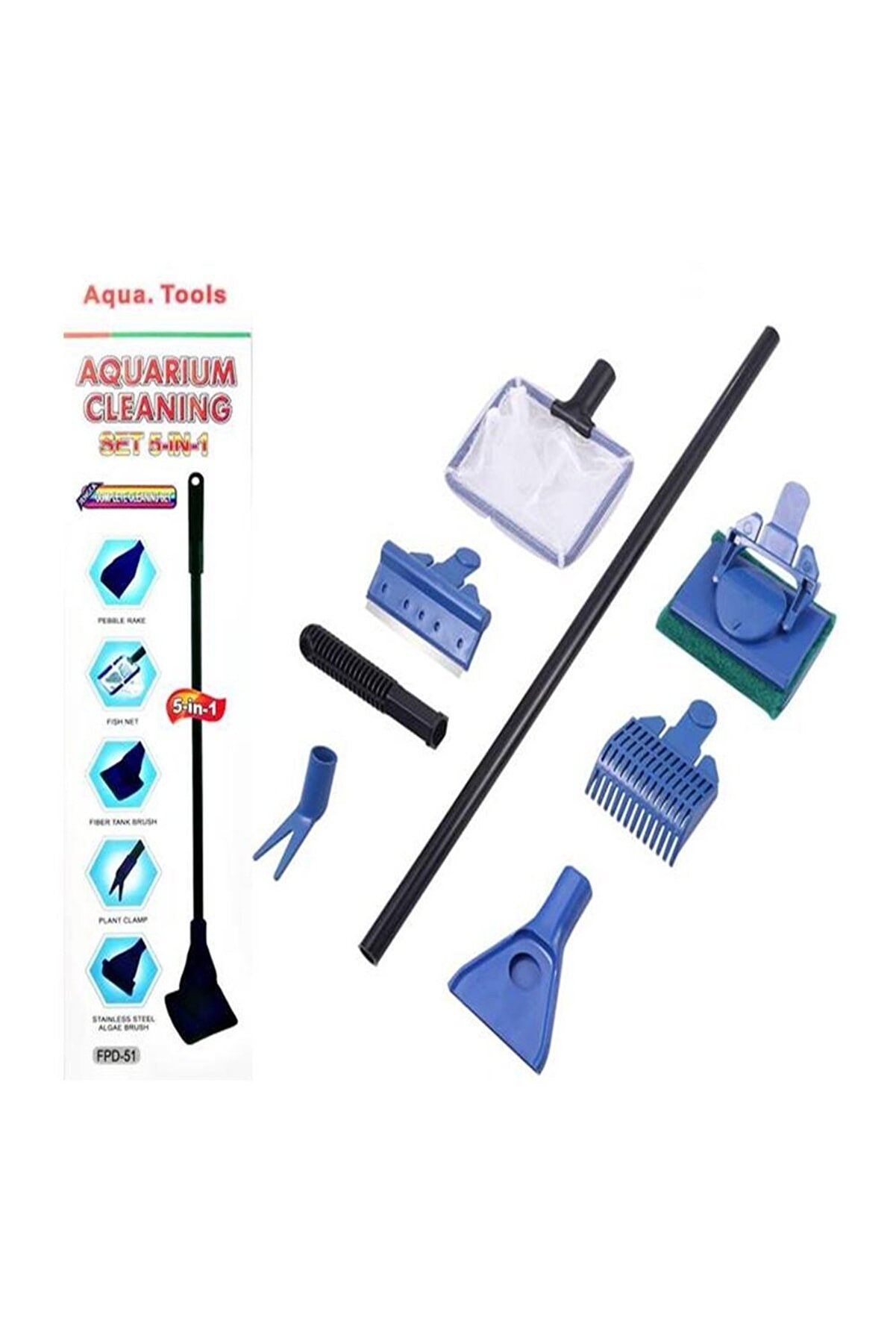 Aqua Tools Akvaryum Cam Temizleyici Bakım Seti - Akvaryum Cam Sileceği ...