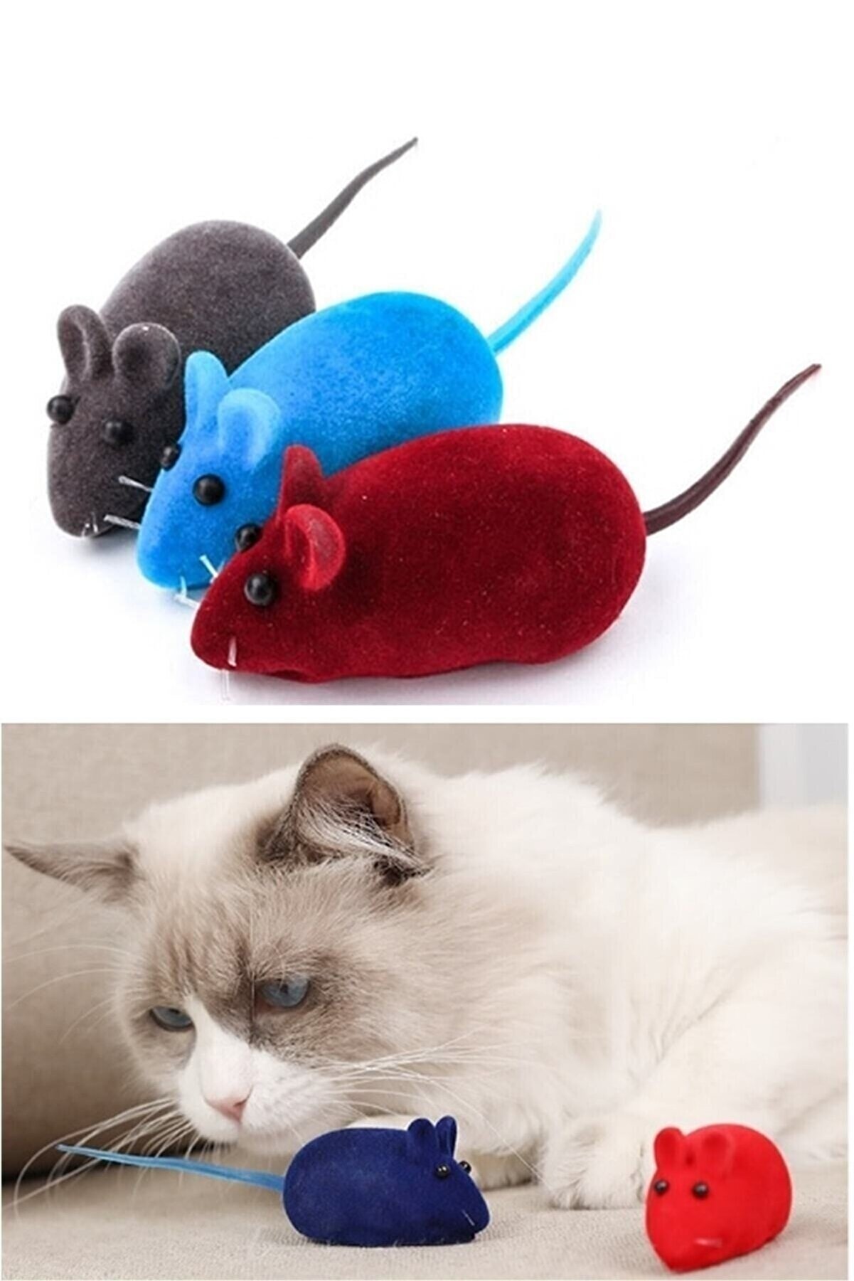 RNG Shopping Kedi Oyuncağı Fare Kedi Eğitim Oyuncak Faresi Sesli 2 Adet ...