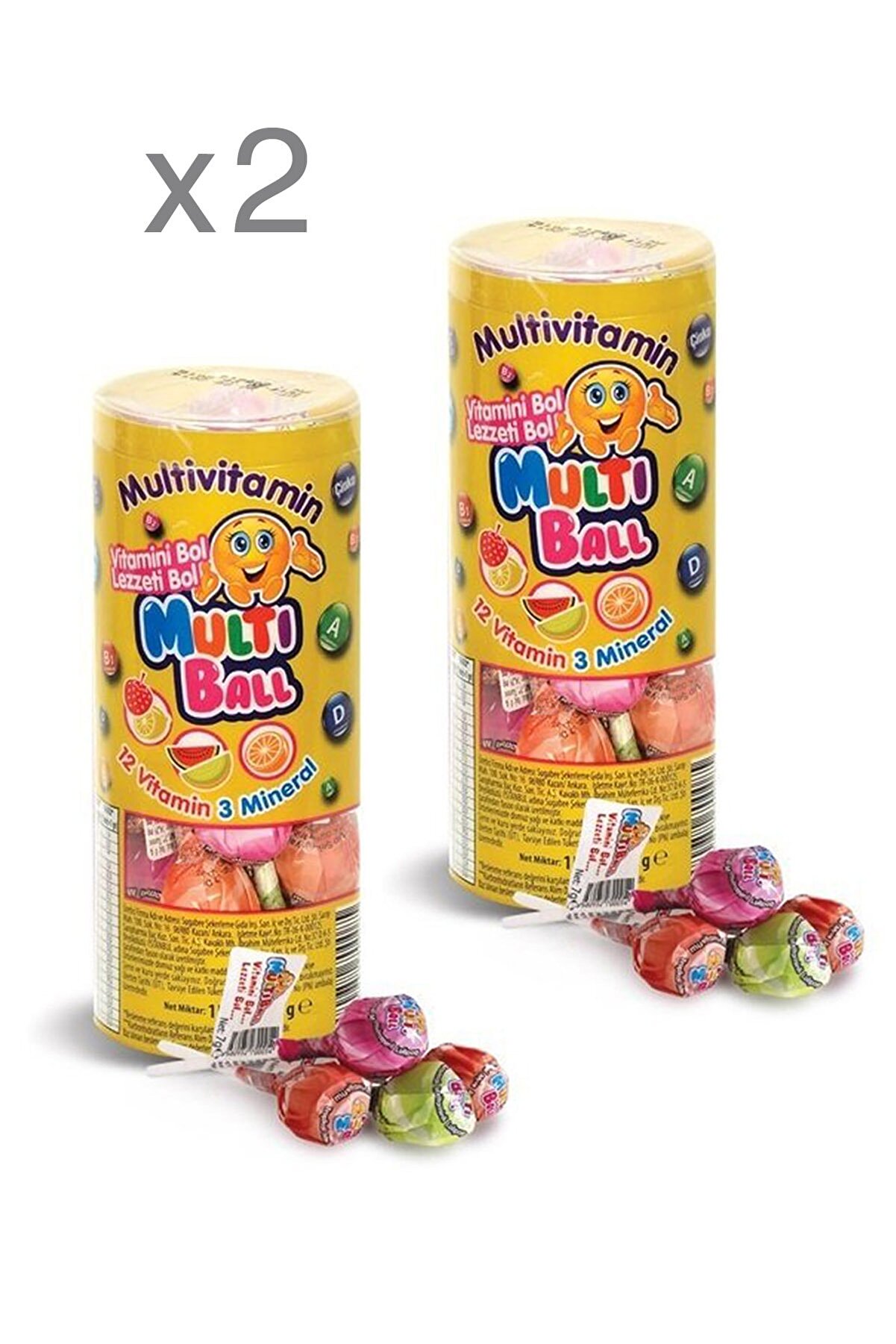 Multiball Lolipop Multivitamin 15 Adet ( 2 Li Avantajlı Paket ) Lolipop ...