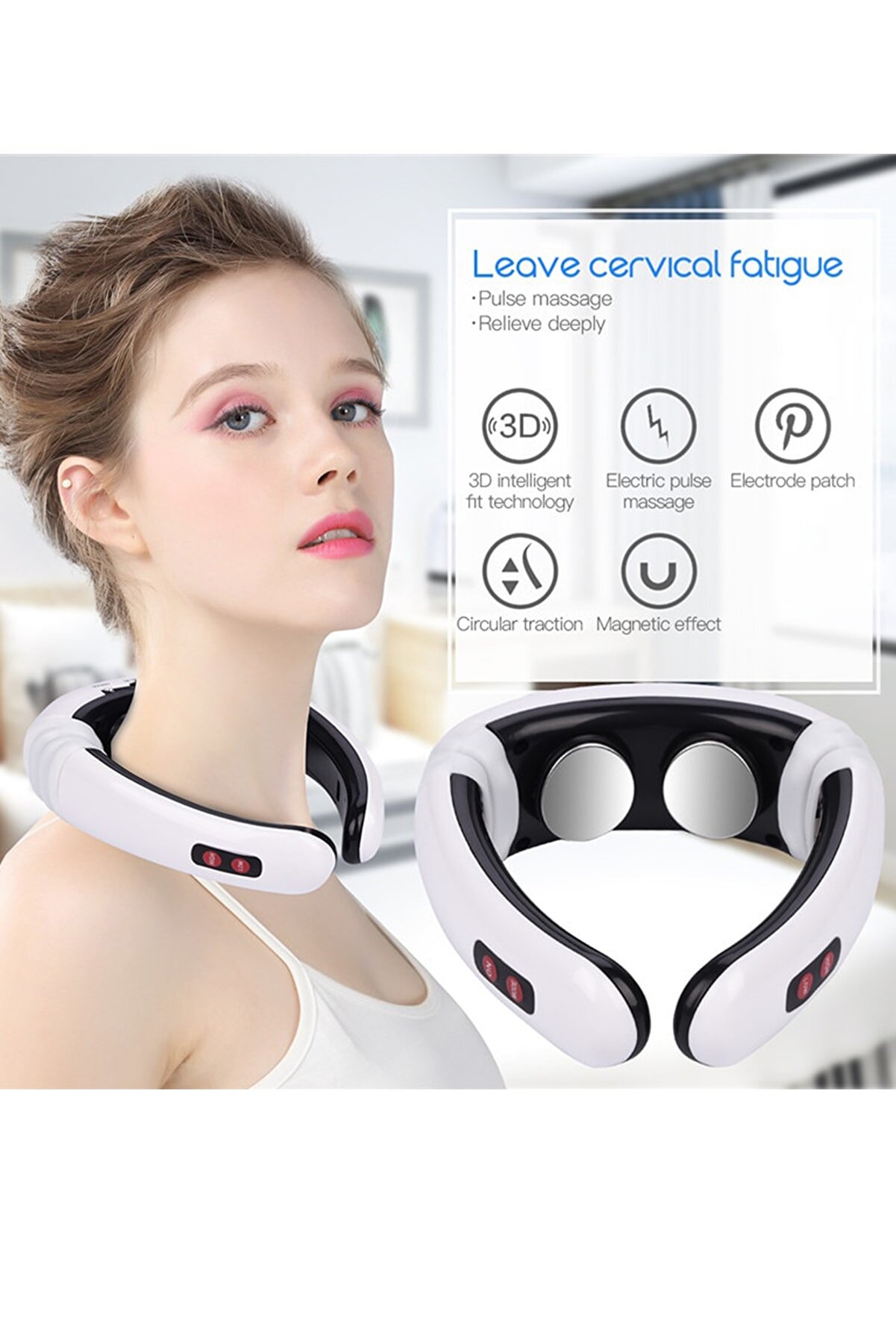 OBRAX Akıllı Boyun Masaj Aleti Isıtmalı Titreşimli Boyun Omuz Sırt Ve ...