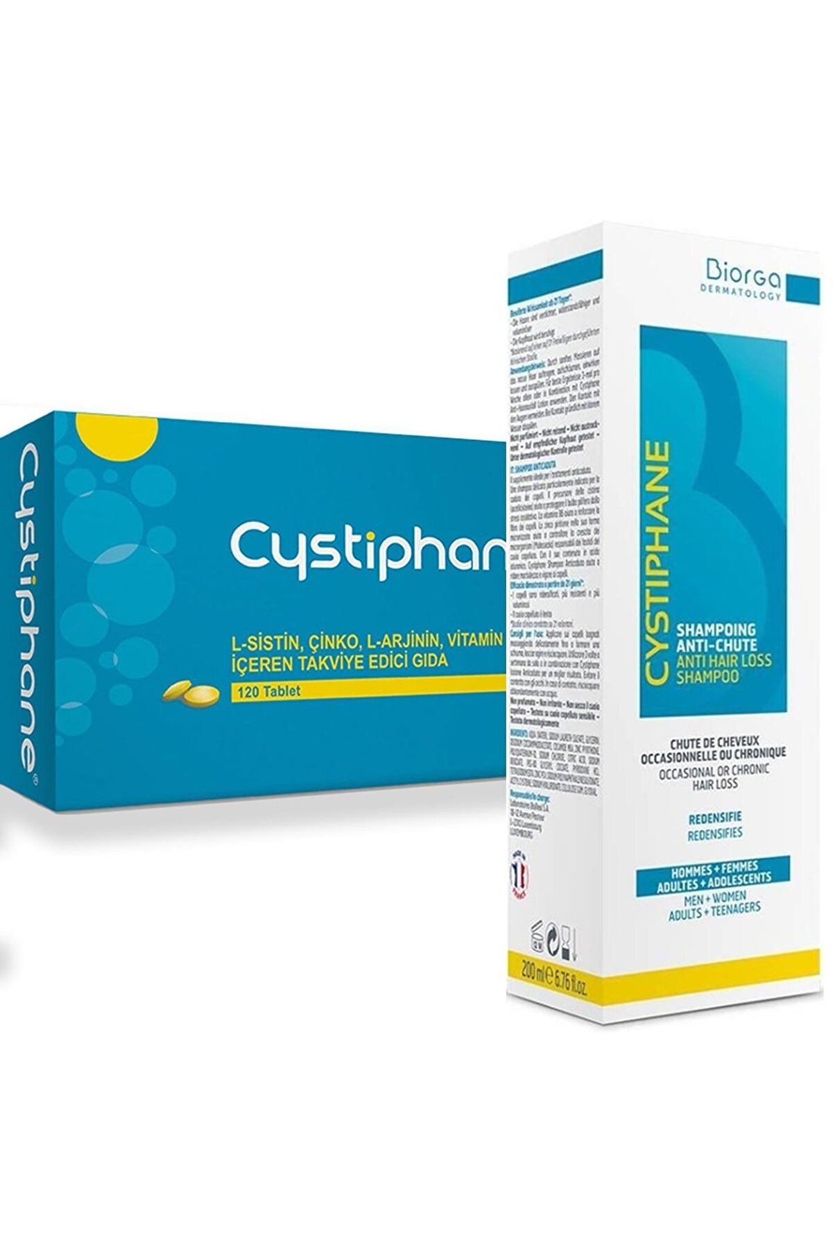 Apaisac Cystiphane 120 Tablet + Cystiphane Biorga Saç Dökülmesine Karşı ...