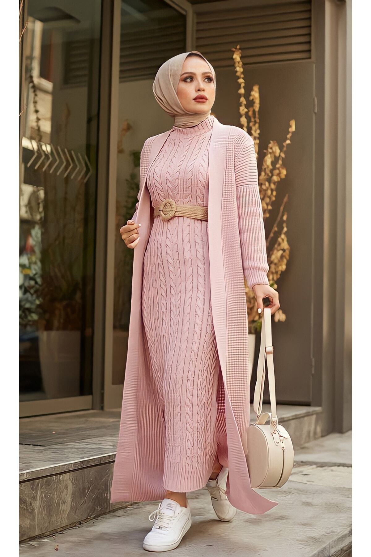 şems fashion Kalın Triko Hırka Be Elbise Ikili Triko Takım Elbise Triko ...