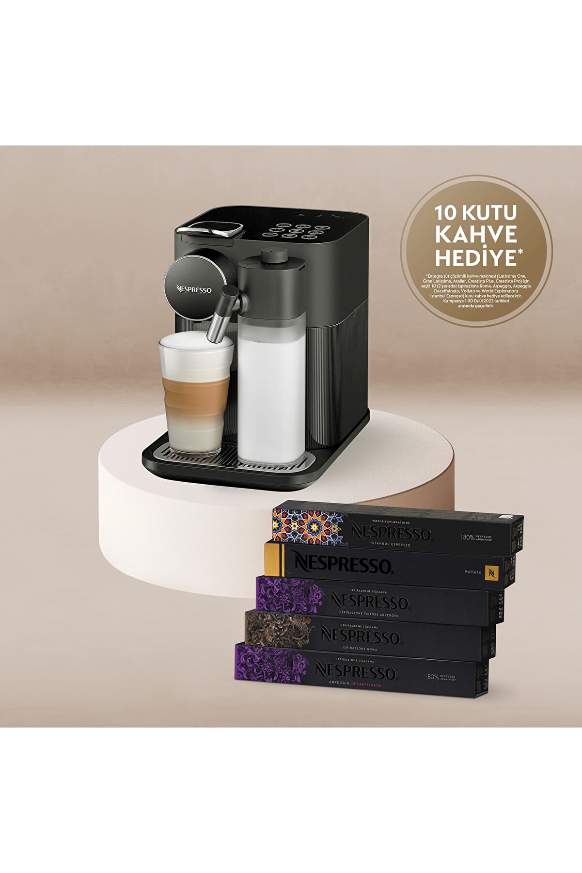 Nespresso F531 Black Gran Lattissima Kapsüllü Kahve Makinesi (siyah)