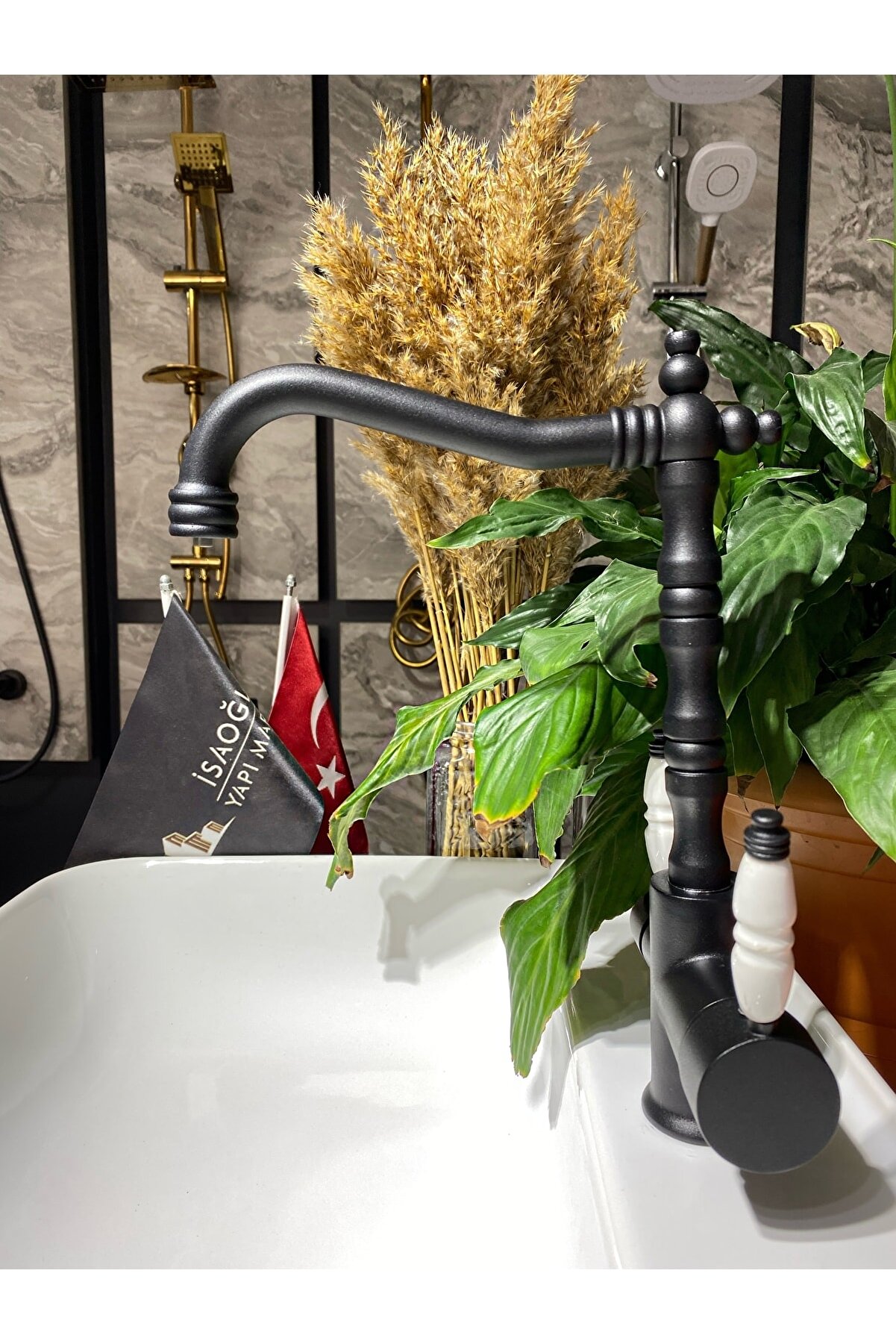 İSAOĞLU YAPI Siyah Arıtmalı Mutfak Bataryası Mat Siyah Arıtıcılı Musluk ...