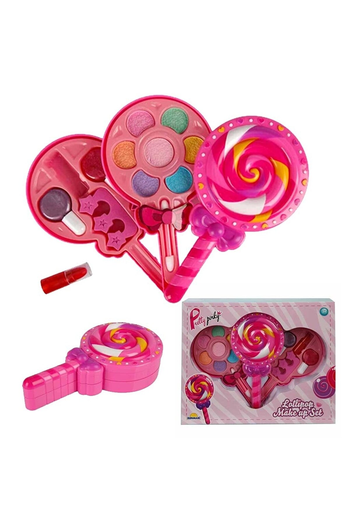 YıldızDükkan Sürülebilir Makyaj Set Şeker Lolipop Şekilli Güzellik Seti ...