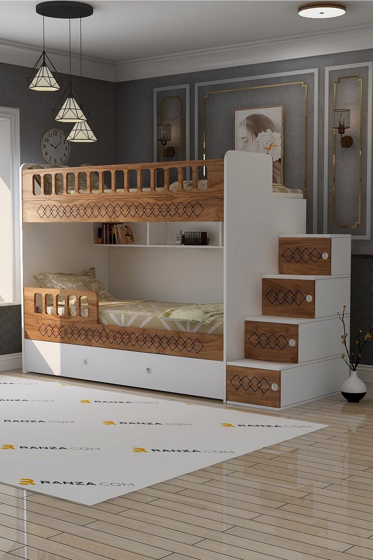 MEDEFE HOME Mona Ranza, Mdf Detaylı Ranza Modelleri 90*190 Ahşap Renk ...