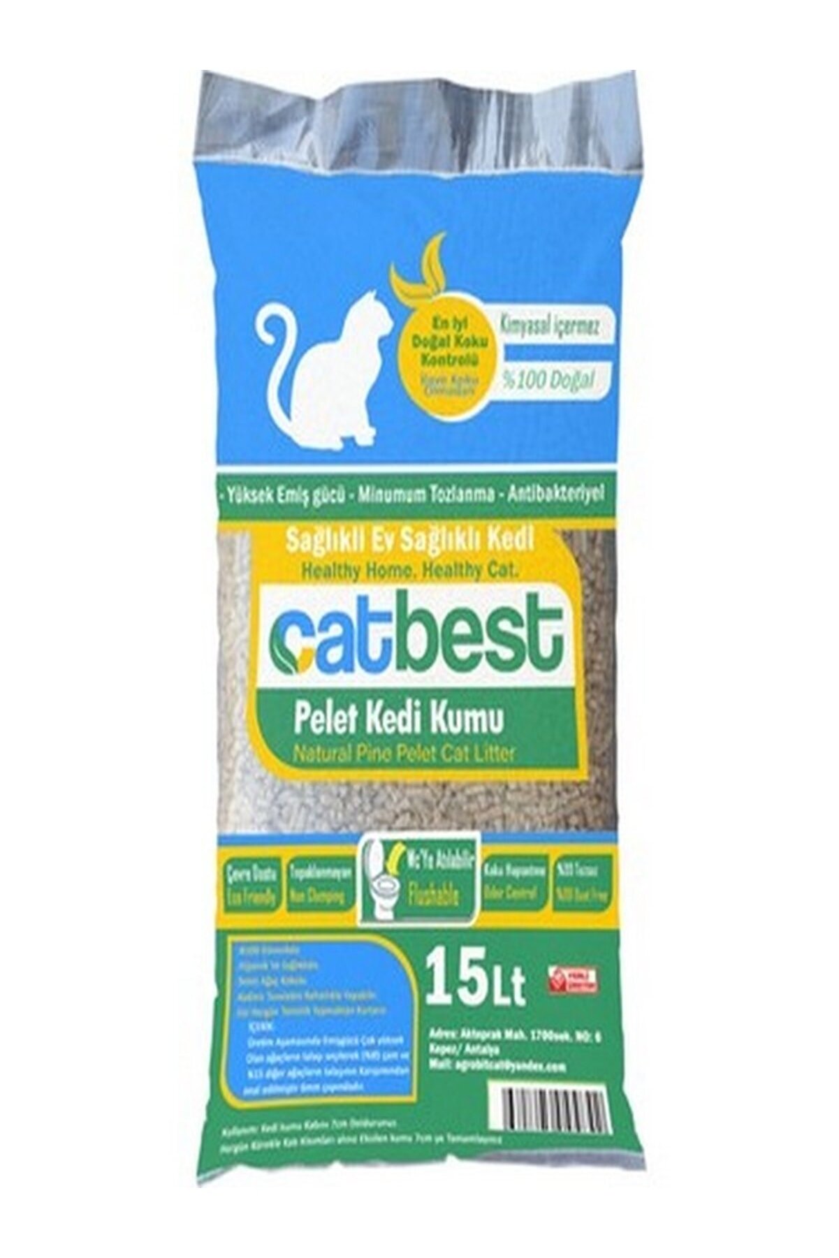 agrobit Catbest Cat Pellet Çam Peleti Kedi Kumu 15lt Pelet En Iyi Kedi ...