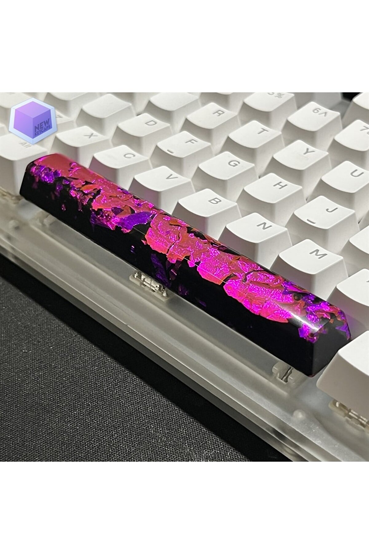 New Keycaps Black And Purple Space Bar 6.25u Mekanik Klavye Tuşu ...