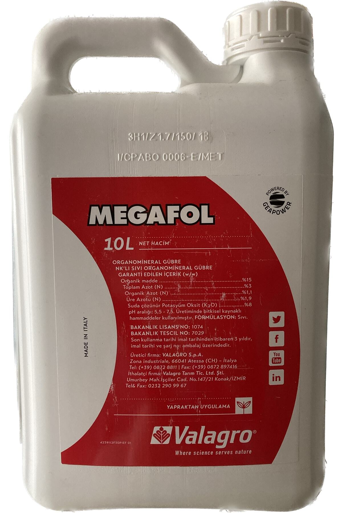 Valagro Megafol (stres Giderici) - 10 Lt - Fiyatı, Yorumları