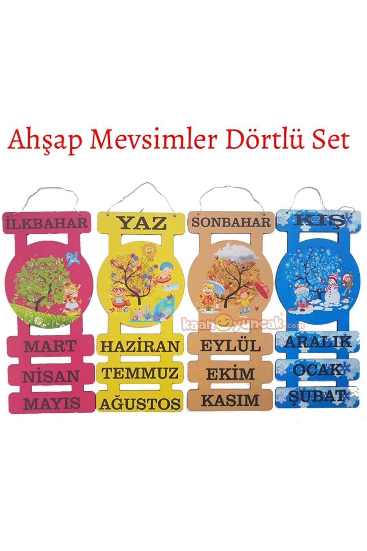 kaan oyuncak Ahşap Mevsimler Ve Aylar Dörtlü Set Duvar Panosu Fiyatı ...
