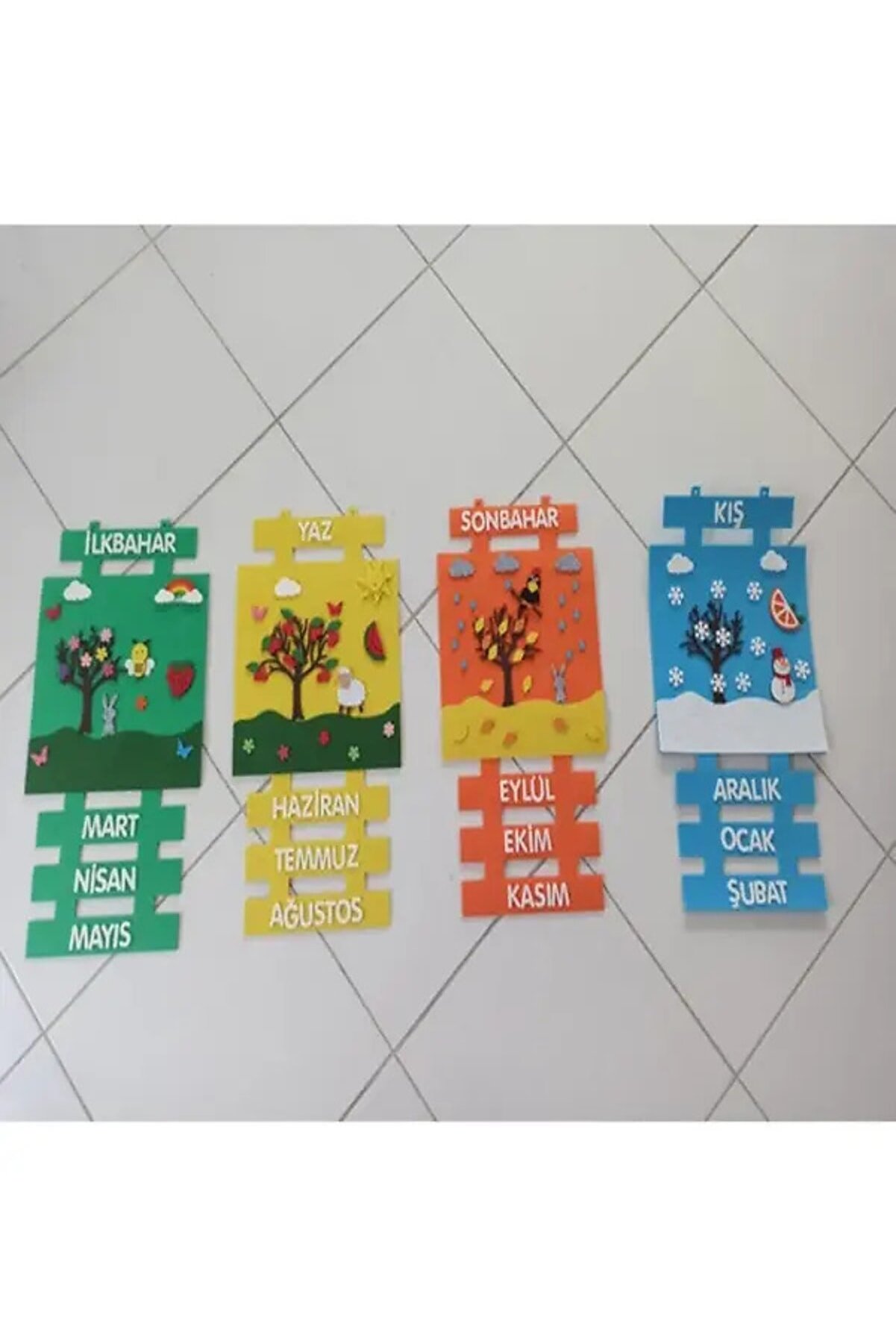 Aydede Oyunevi Mevsimler Panosu Keçeden Hazır Mevsim Şeridi Panosu ...