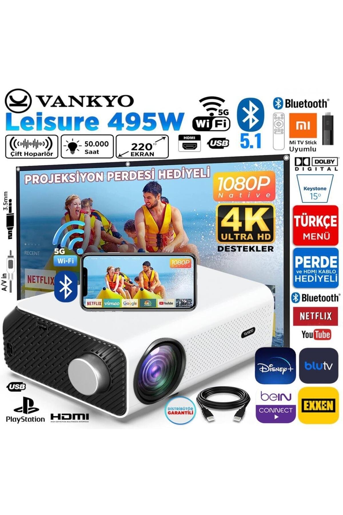 Vankyo Leisure 495w 4k Wi-fi + Bluetooth Lcd Led Projeksiyon Cihazı ...