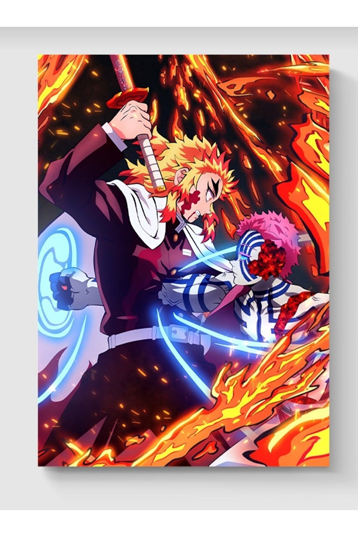 Genel Markalar Demon Slayer Rengoku Akaza Anime Manga Poster - Yüksek ...