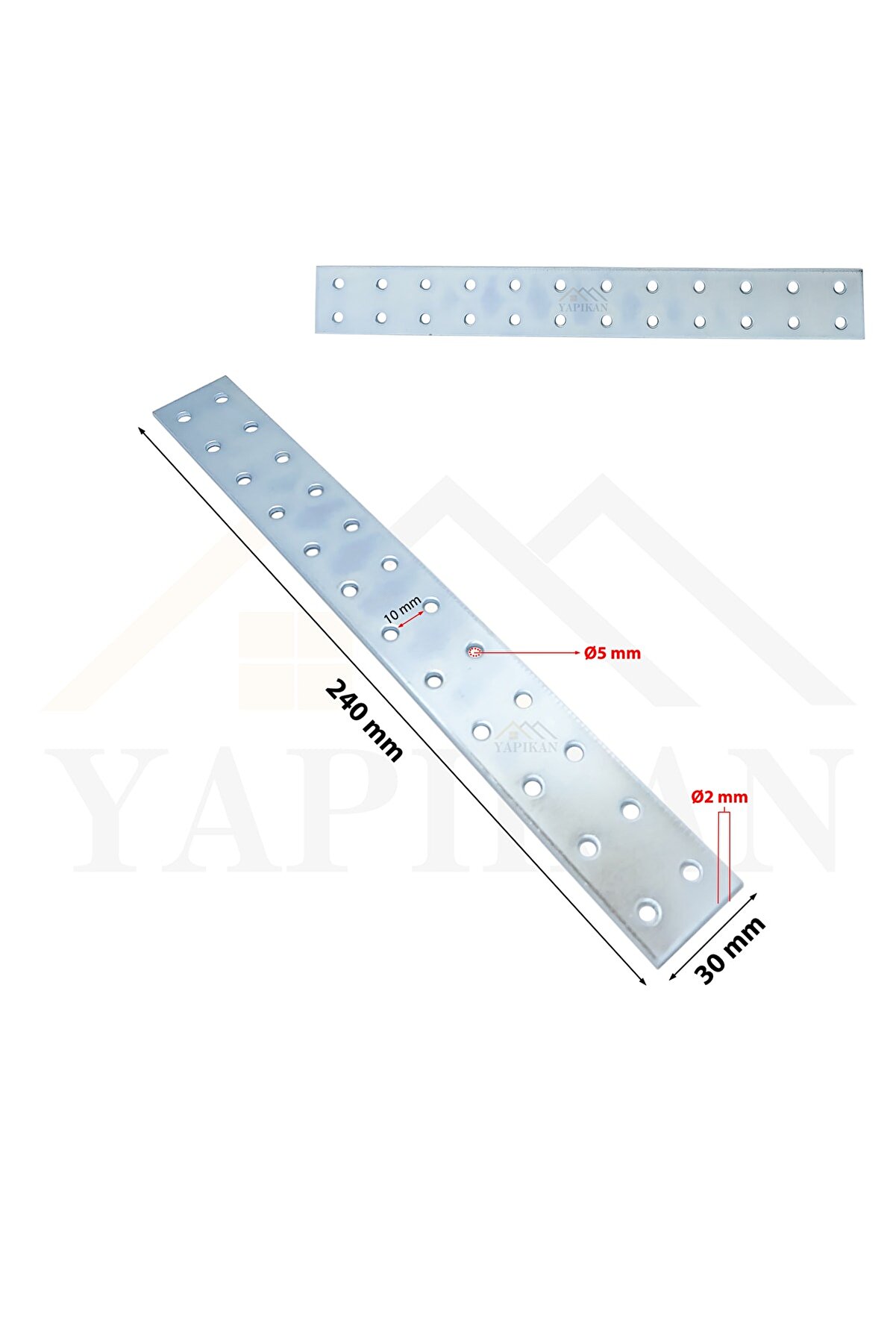 Yapıkan 2 Ad Düz Birleştirme Demiri 2x30x240mm- Uzun Düz Gönye Köşebent ...