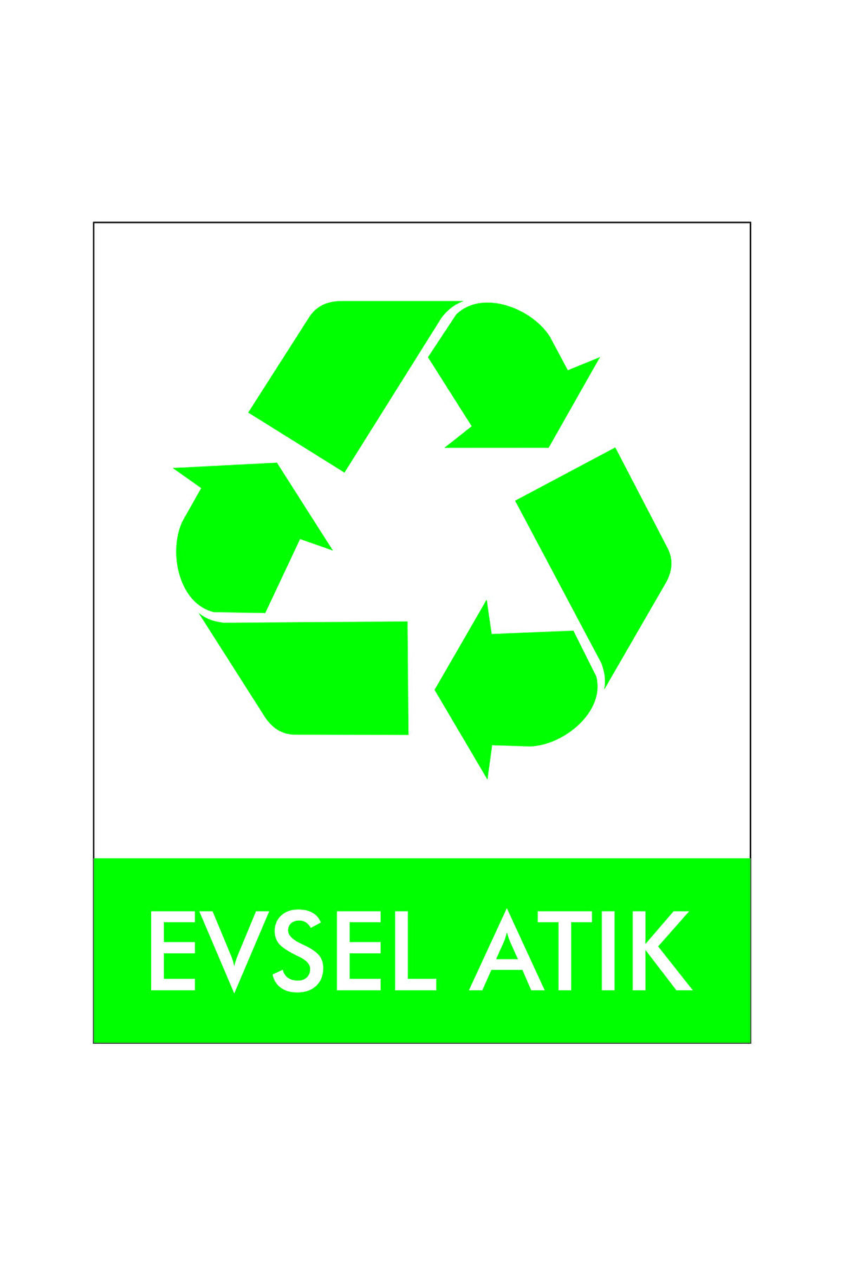 Ayhan Reklam Evsel Atık Etiket - Sticker - Fiyatı, Yorumları