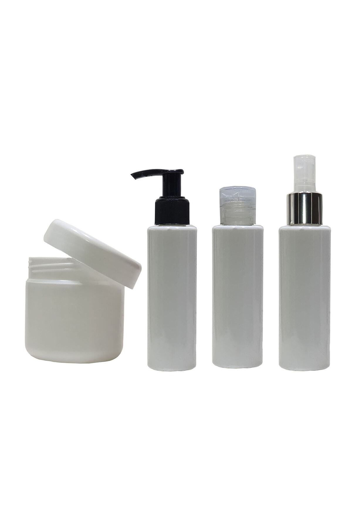 Sampex 100 Ml Sıvı Sabun,sprey,kapaklı Şişe Ve Krem,vazalin Kavanozu ...