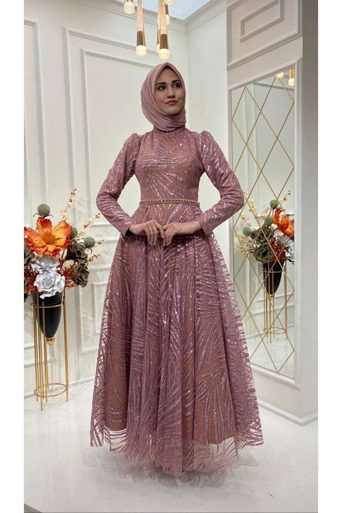 GÜZELLER Çalıkuşu Bilek Boy Sim Baskılı Nişanlık Abiye Söz Isteme ...