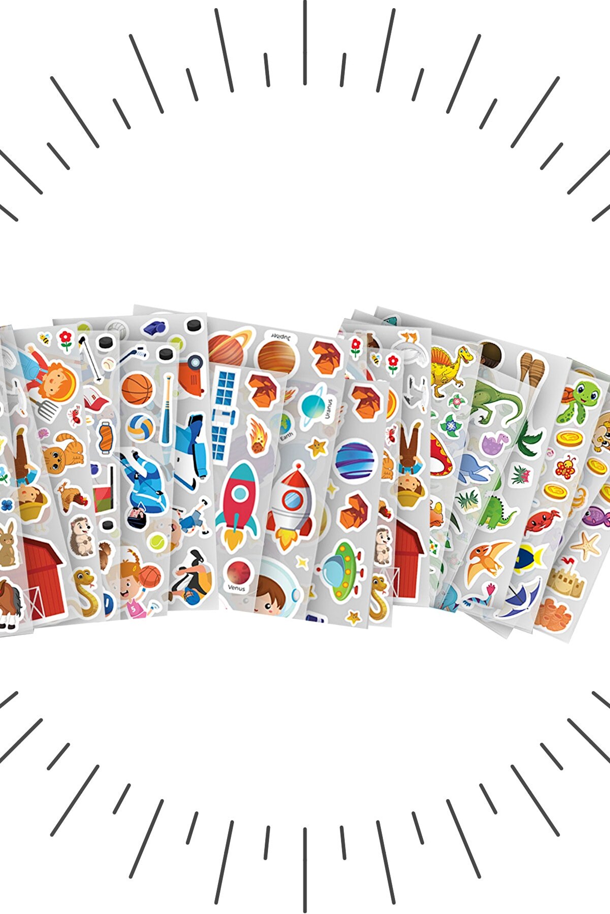 Bonkido 300'den Fazla Tekrar Kullanılabilir Stickerlar Stıcker Set 300 ...