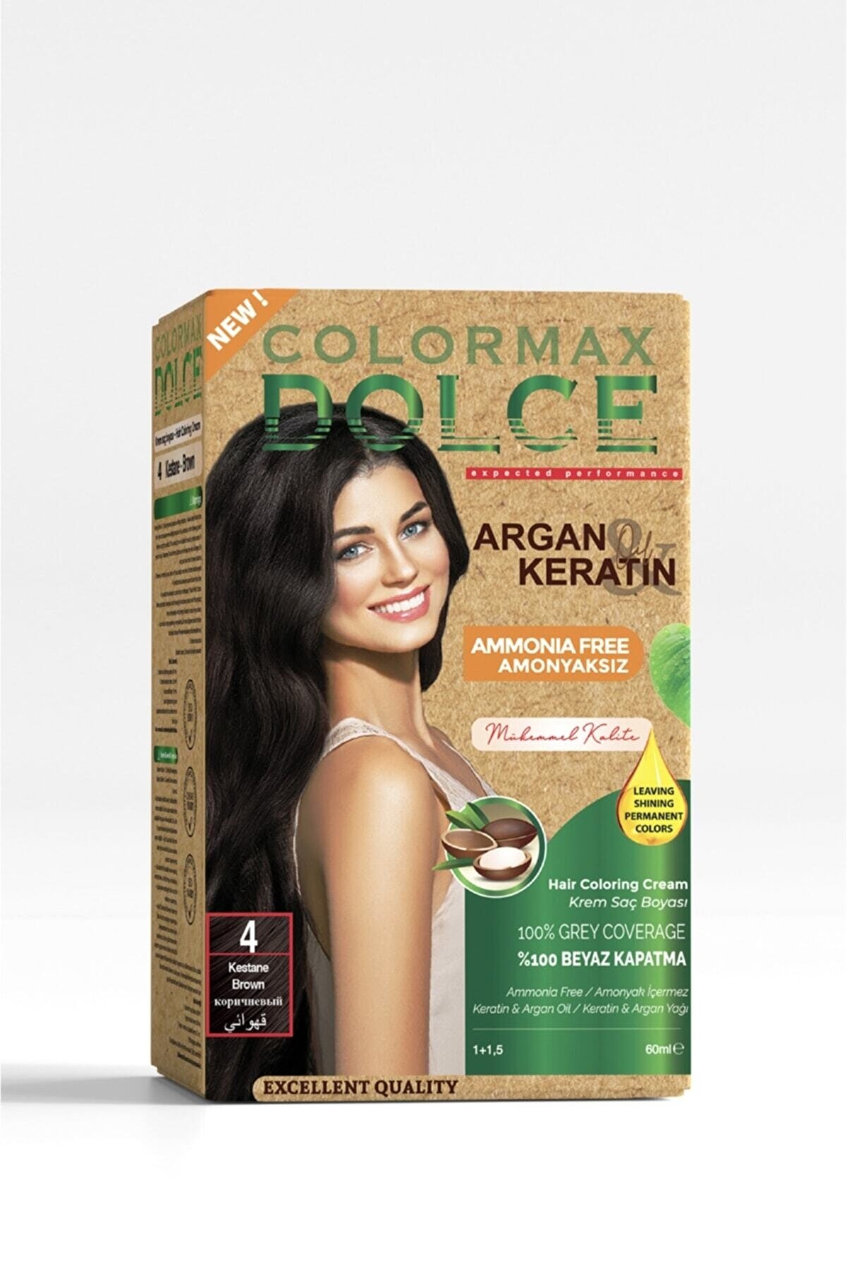 COLORMAX DOLCE Colormax Amonyaksız Saç Boyası 4- Kestane Fiyatı ...