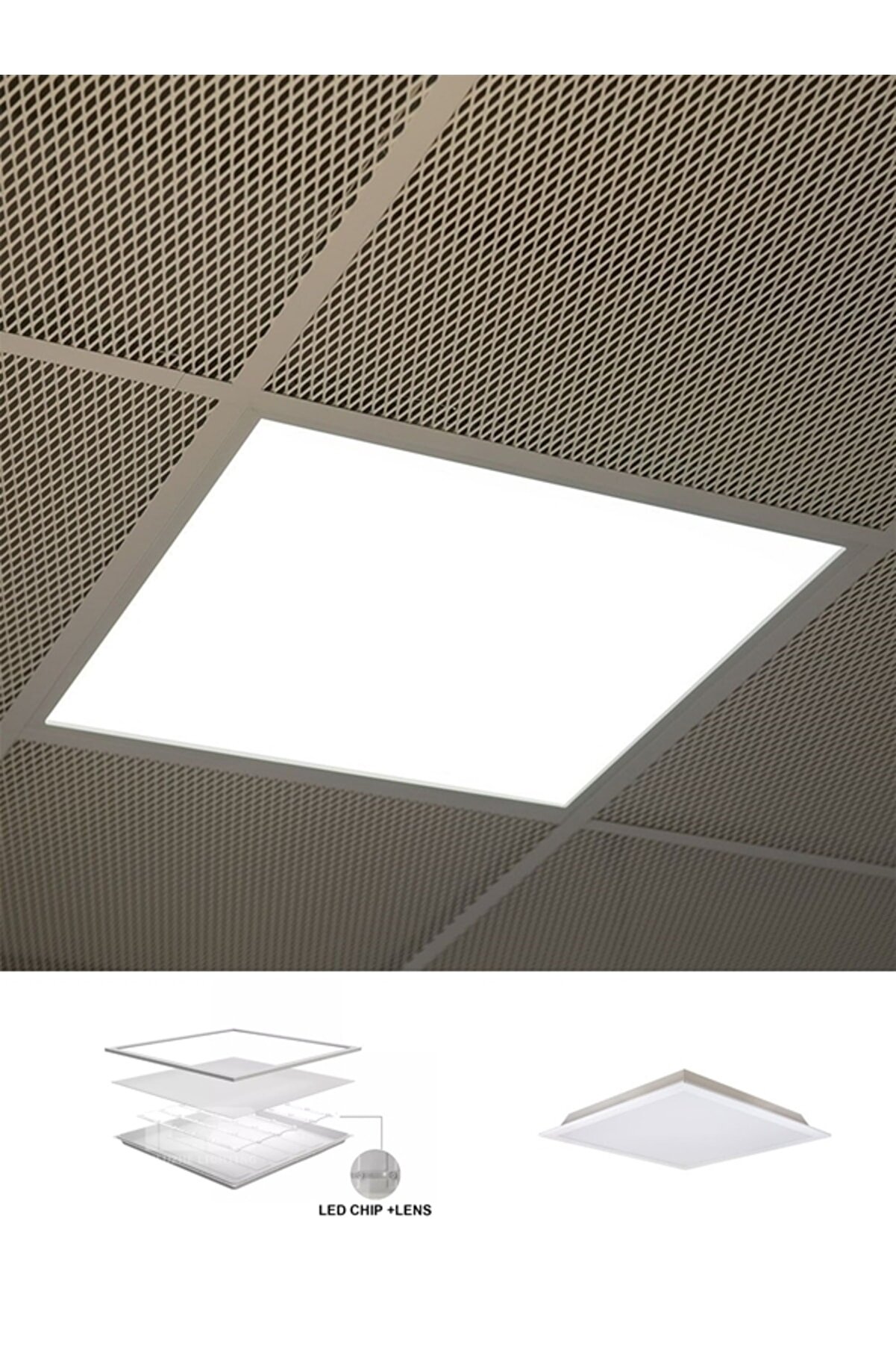 Gökyüzü Panel T24 Line In-60cm X60cm Sıva Altı Led Panel, Taş Yünü Asma ...